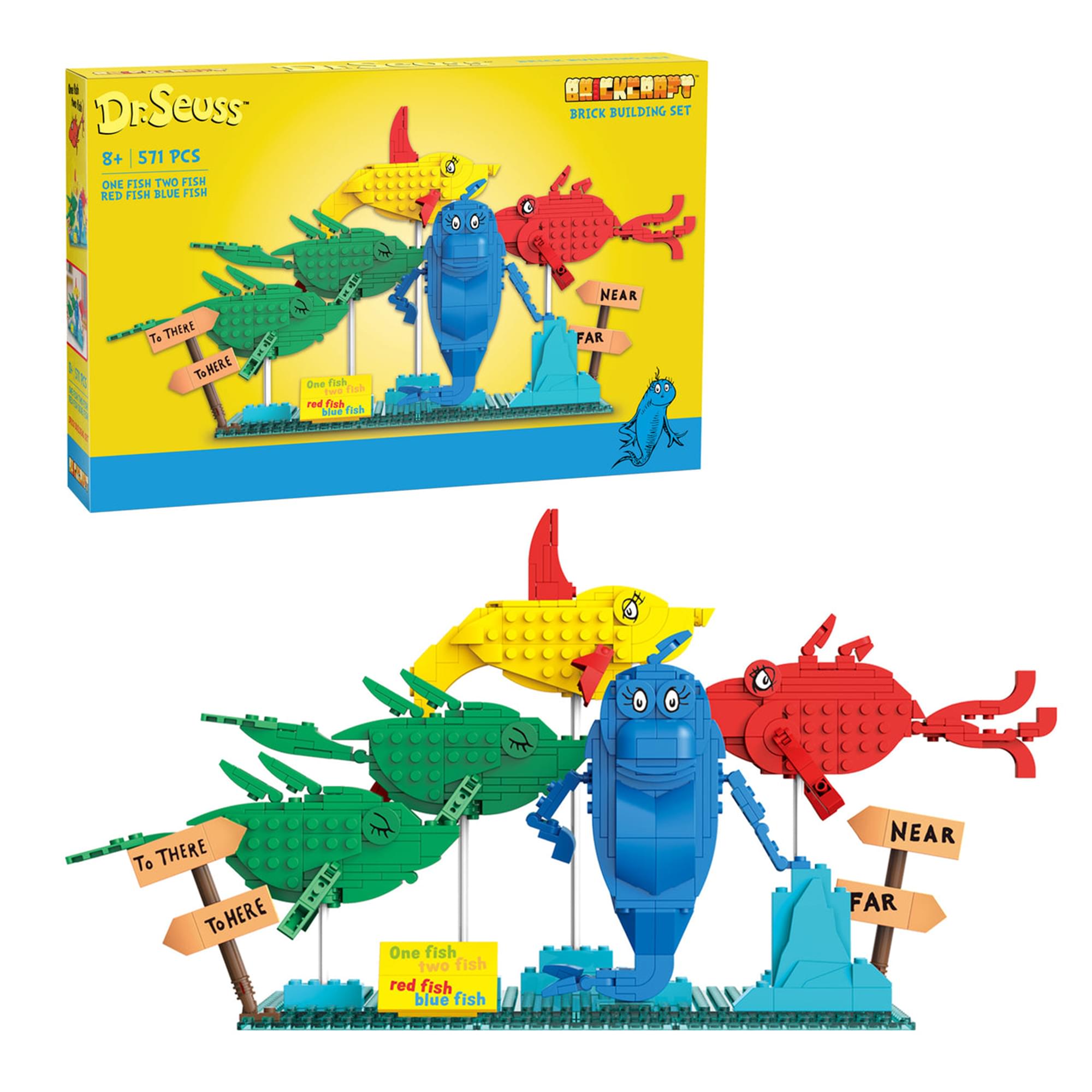 Dr. Seuss One Fish Two Fish 571 Piece Building Set | Free Shipping