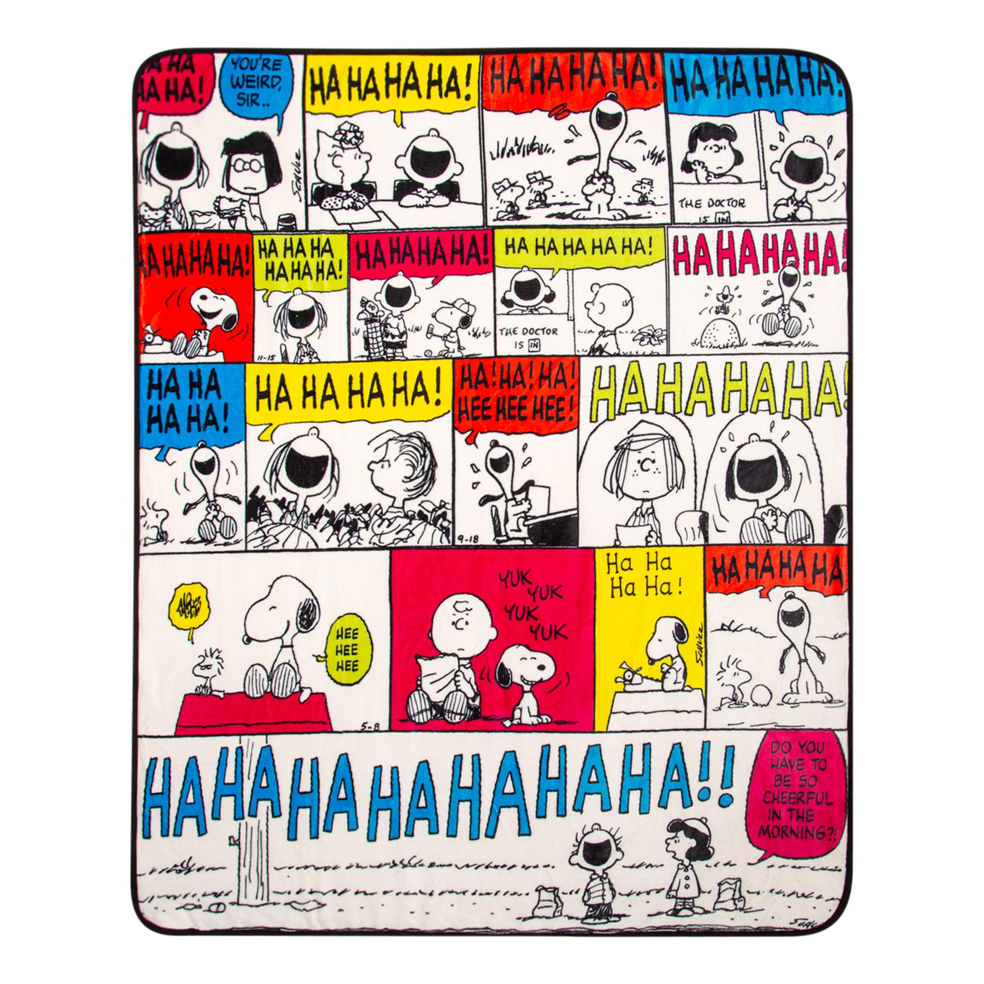 Peanuts Comic Strip 50 x 60 Inch Throw Blanket | Free Shipping