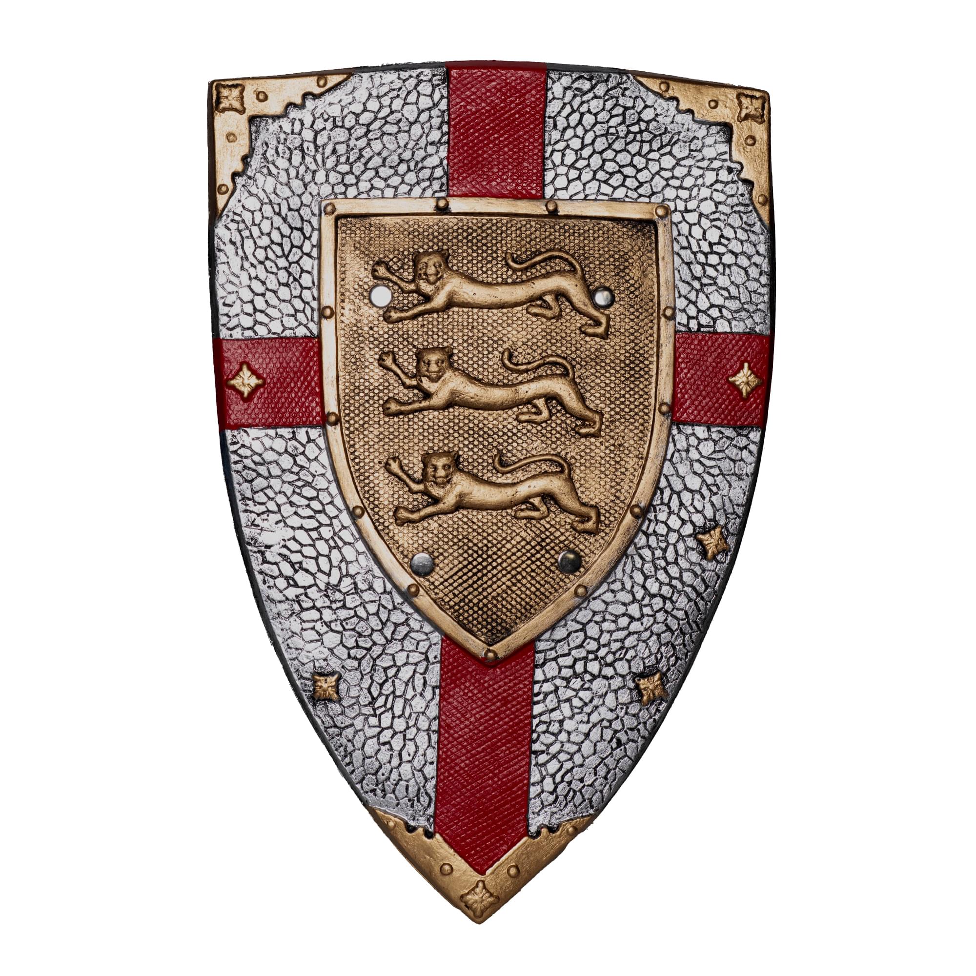 3 Lions Medieval Shield 20 Inch Costume Accessory | Free Shipping
