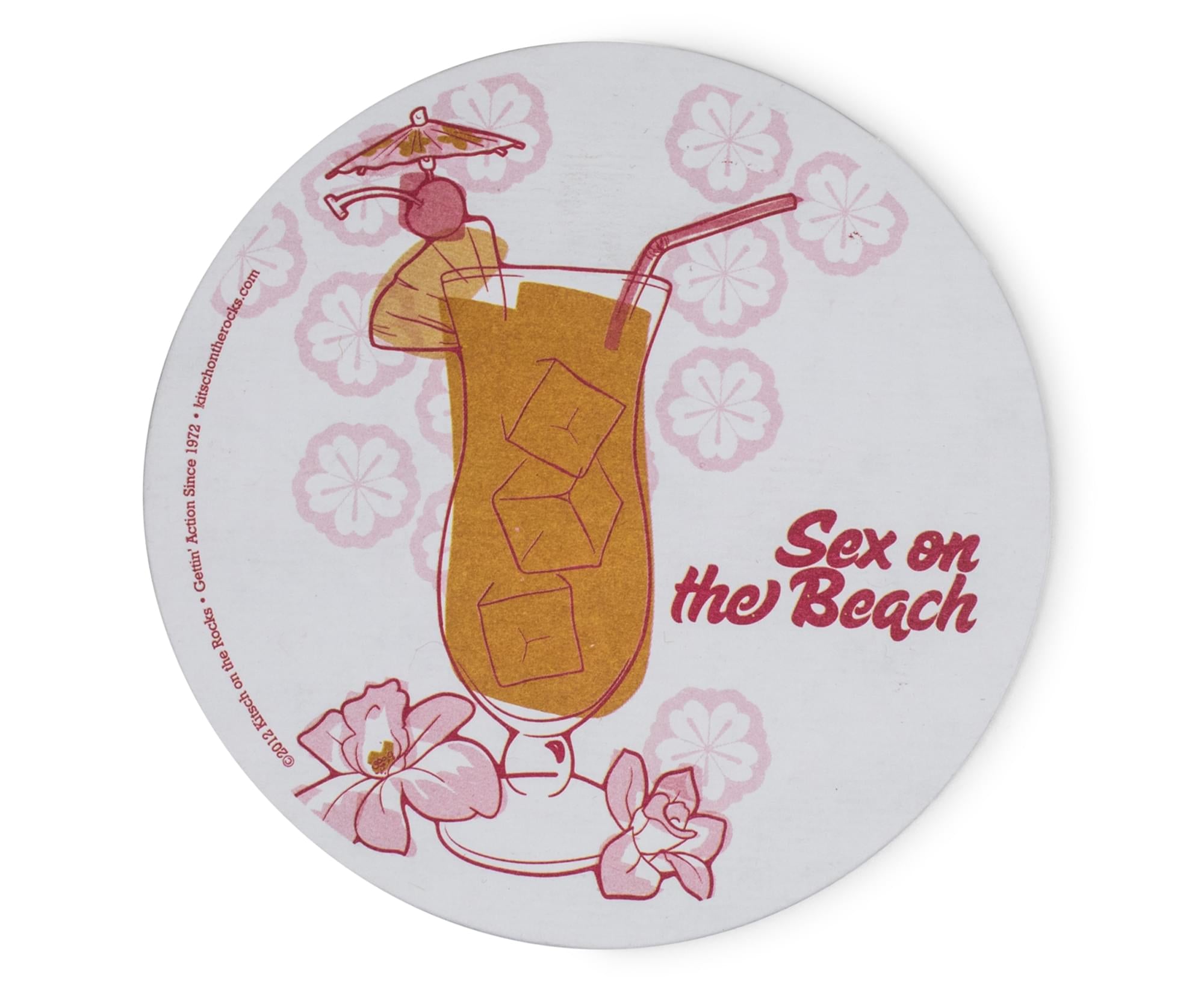 Single Retro Cork Drink Coaster Sex On The Beach Free Shipping