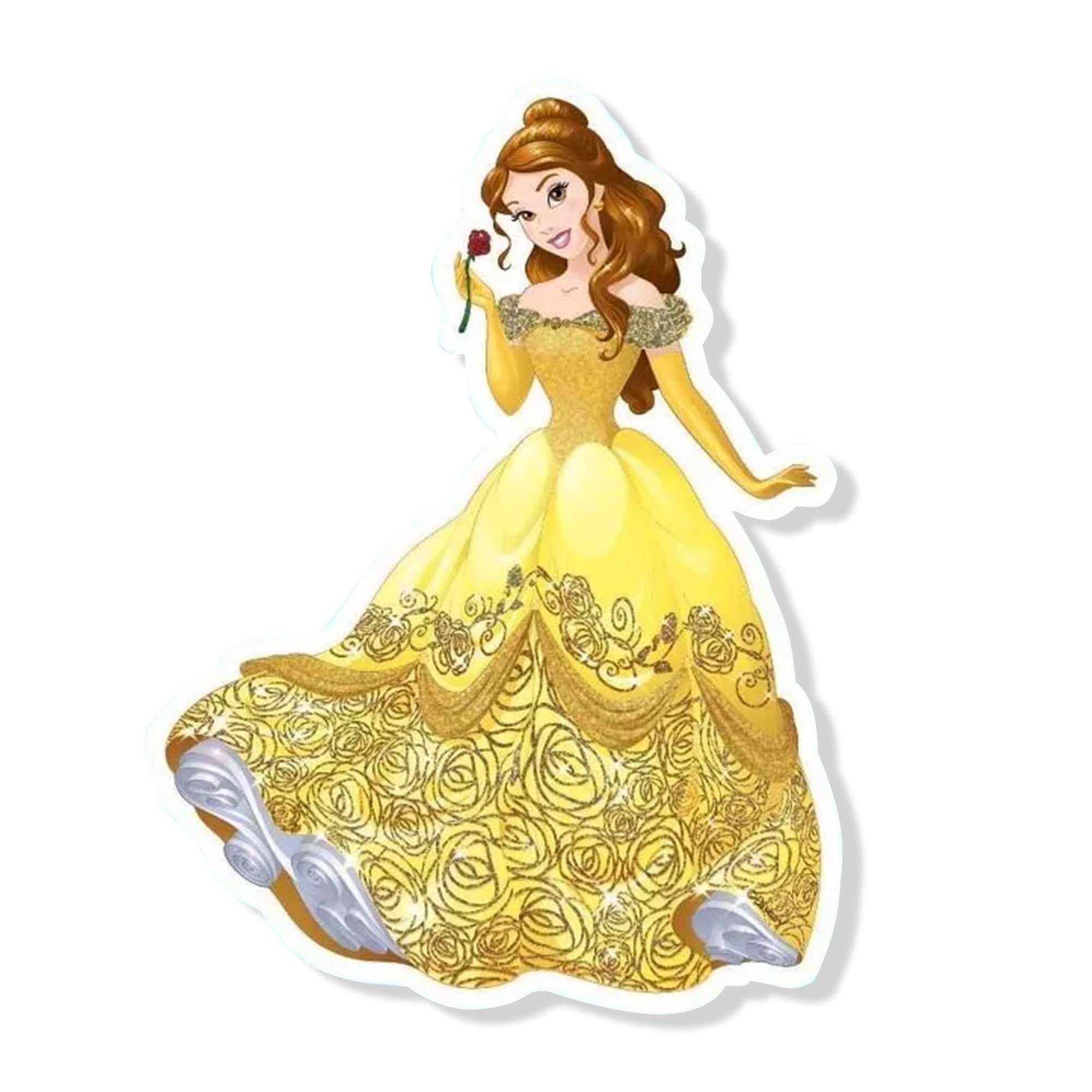 Disney Princess Belle 4x8 Inch Glitter Decal | Free Shipping