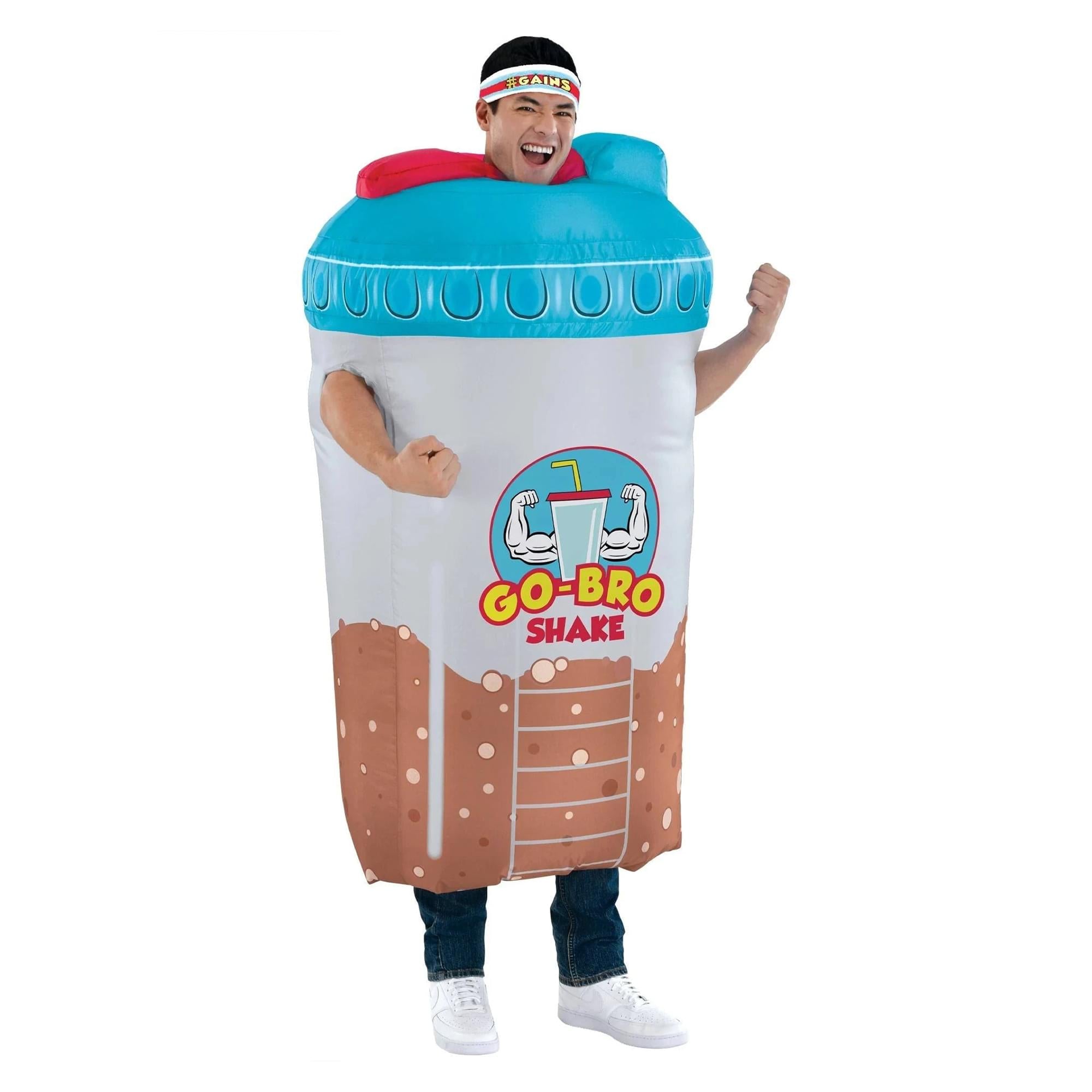 Inflatable Bro-Tein Shake Adult Costume | One Size | Free Shipping