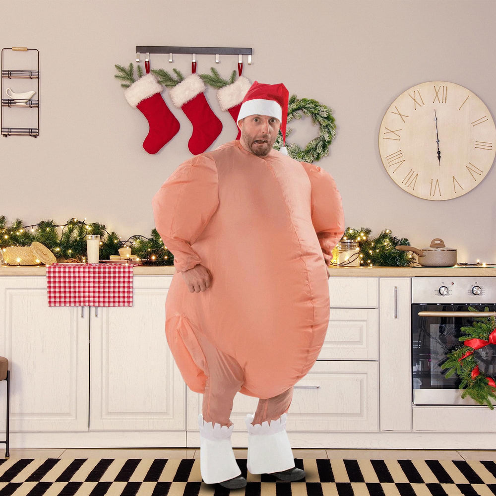Inflatable Christmas Roast Turkey Adult Costume | Free Shipping