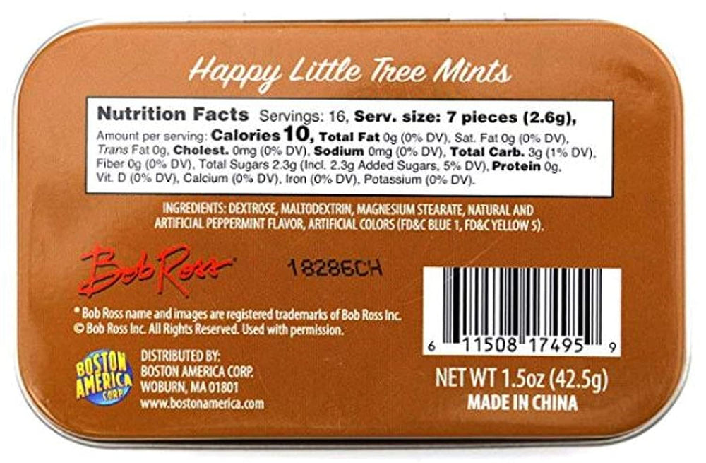 Bob Ross Happy Tree Mints w/ Collectible Tin | Free Shipping