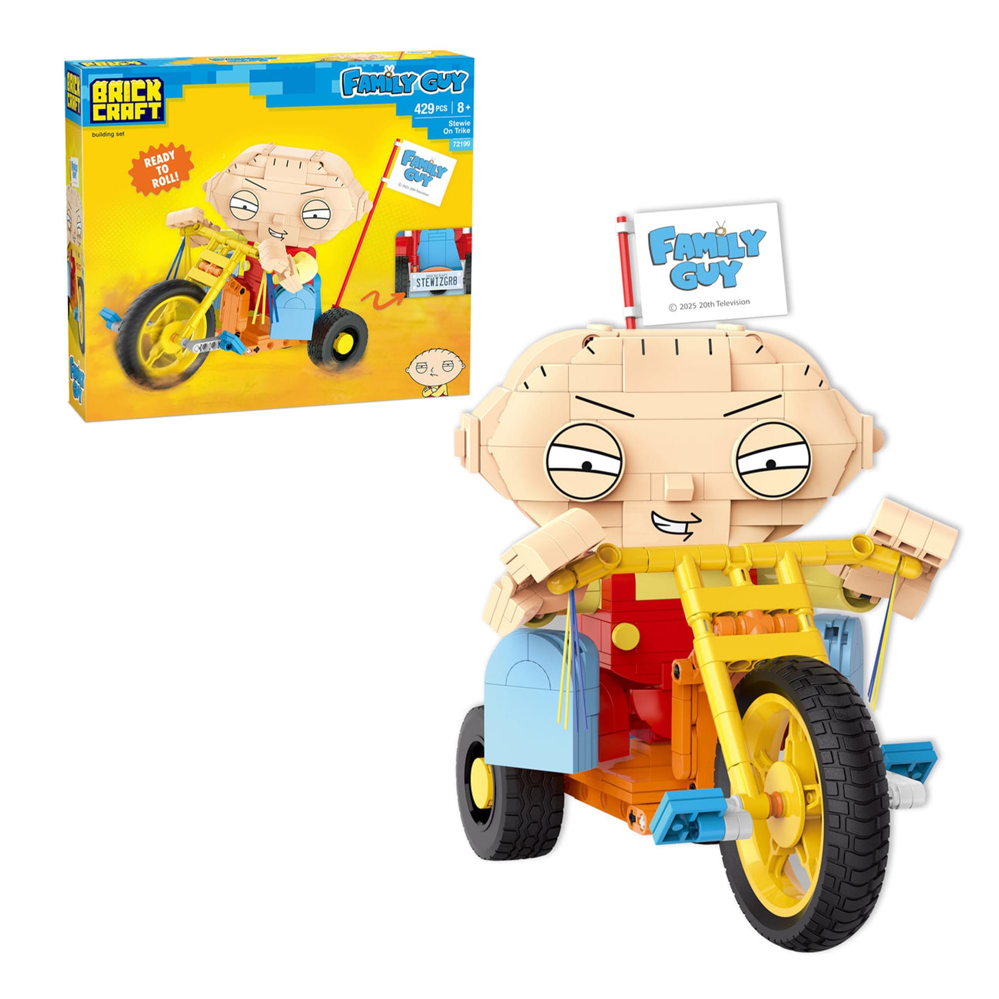 Family Guy Stewie On Trike 429-Piece Building Set | Free Shipping