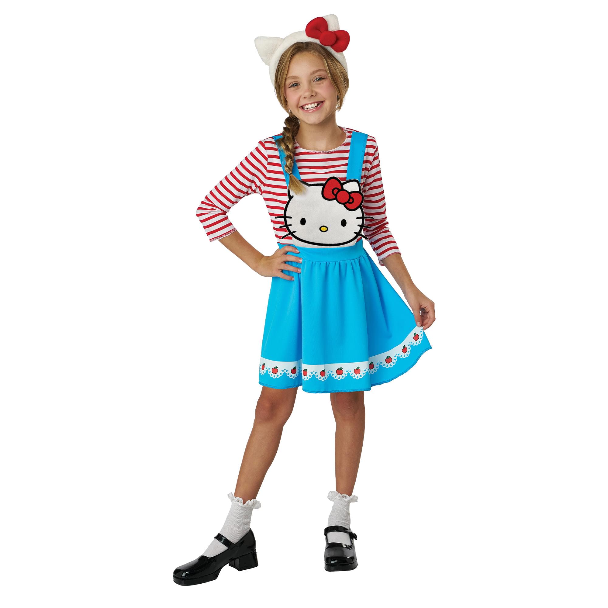 Hello Kitty Blue Overall Dress Child Costume | Free Shipping