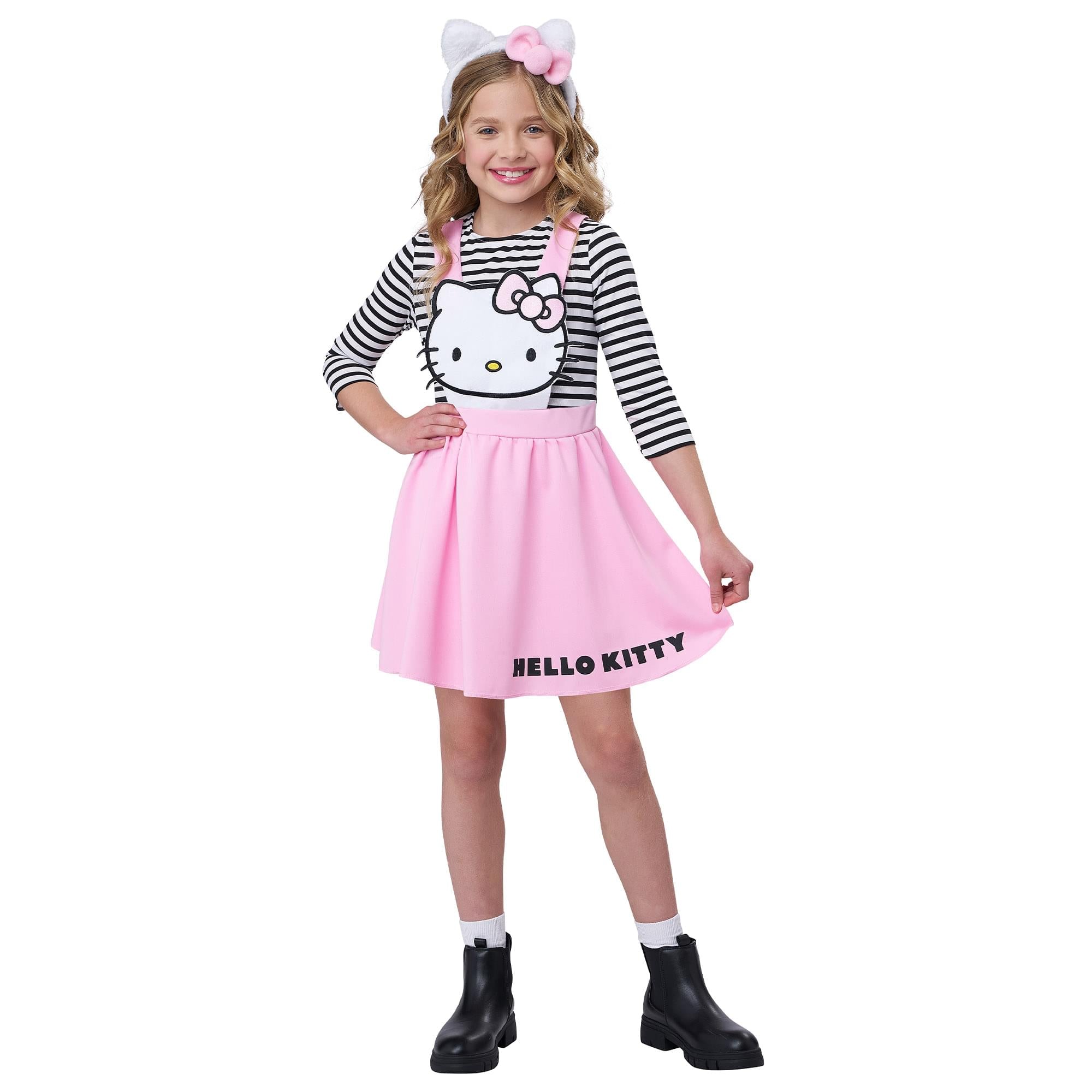Hello Kitty Pink Overall Dress Child Costume | Free Shipping