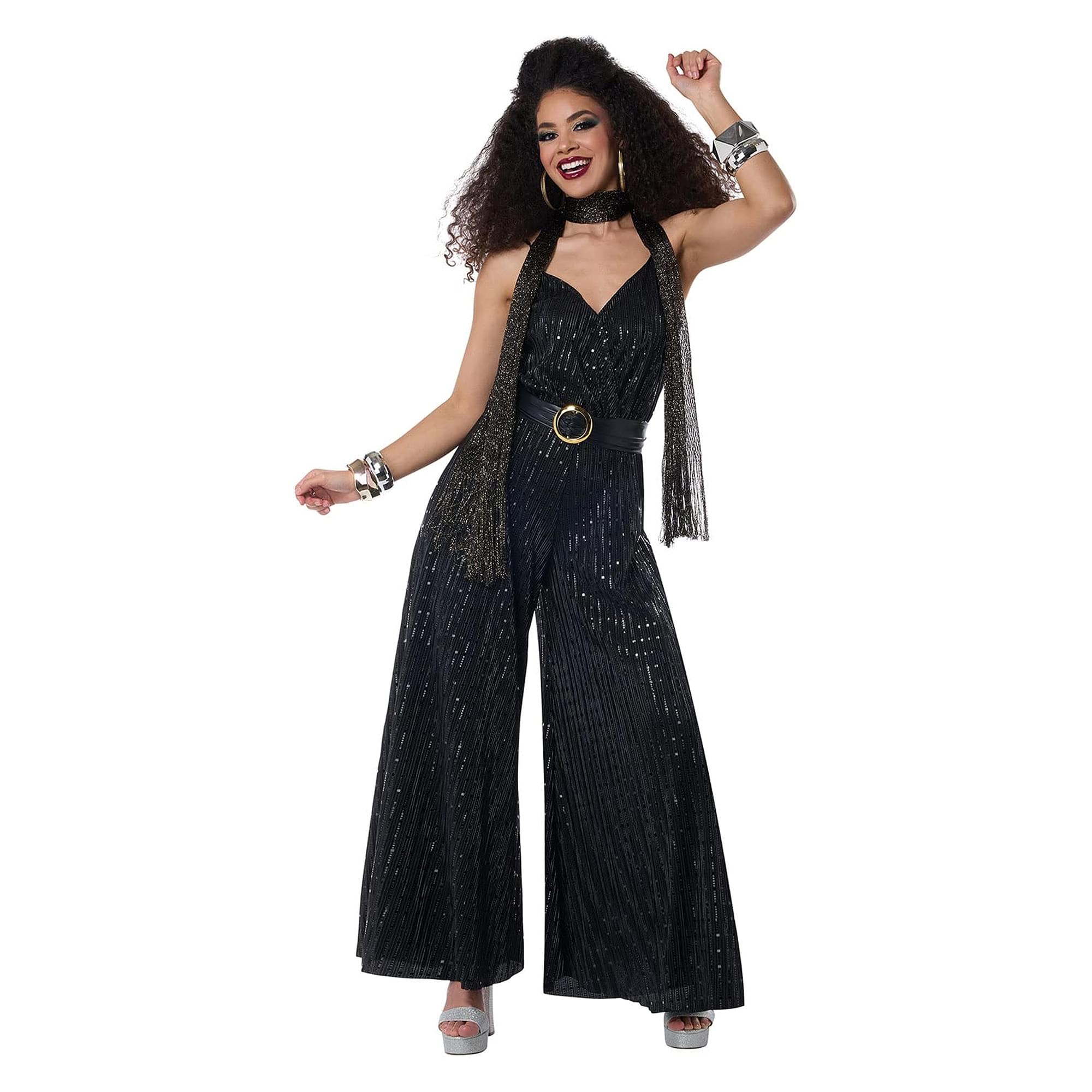 Lets Dance Womens Disco Costume Jumpsuit | Free Shipping