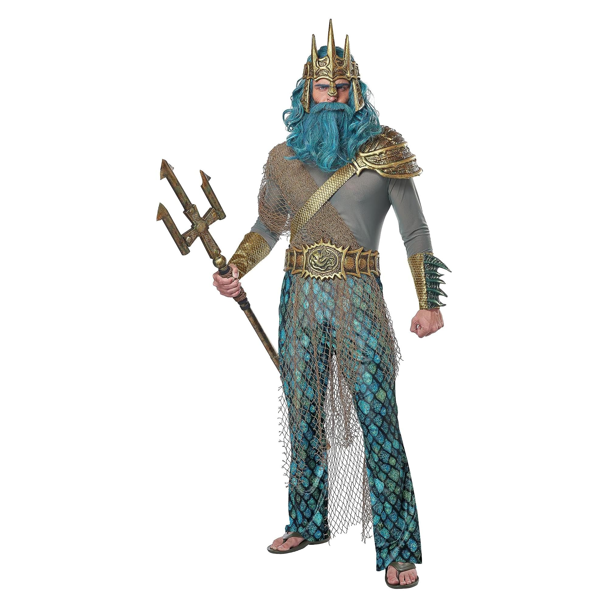 Poseidon/Neptune, God of the Sea Adult Costume | Free Shipping