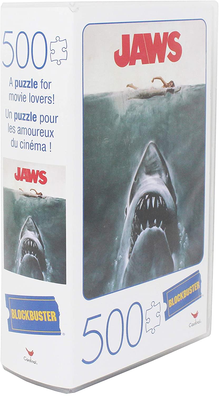 JAWS 500 Piece Jigsaw Puzzle in VHS Video Case | Free Shipping