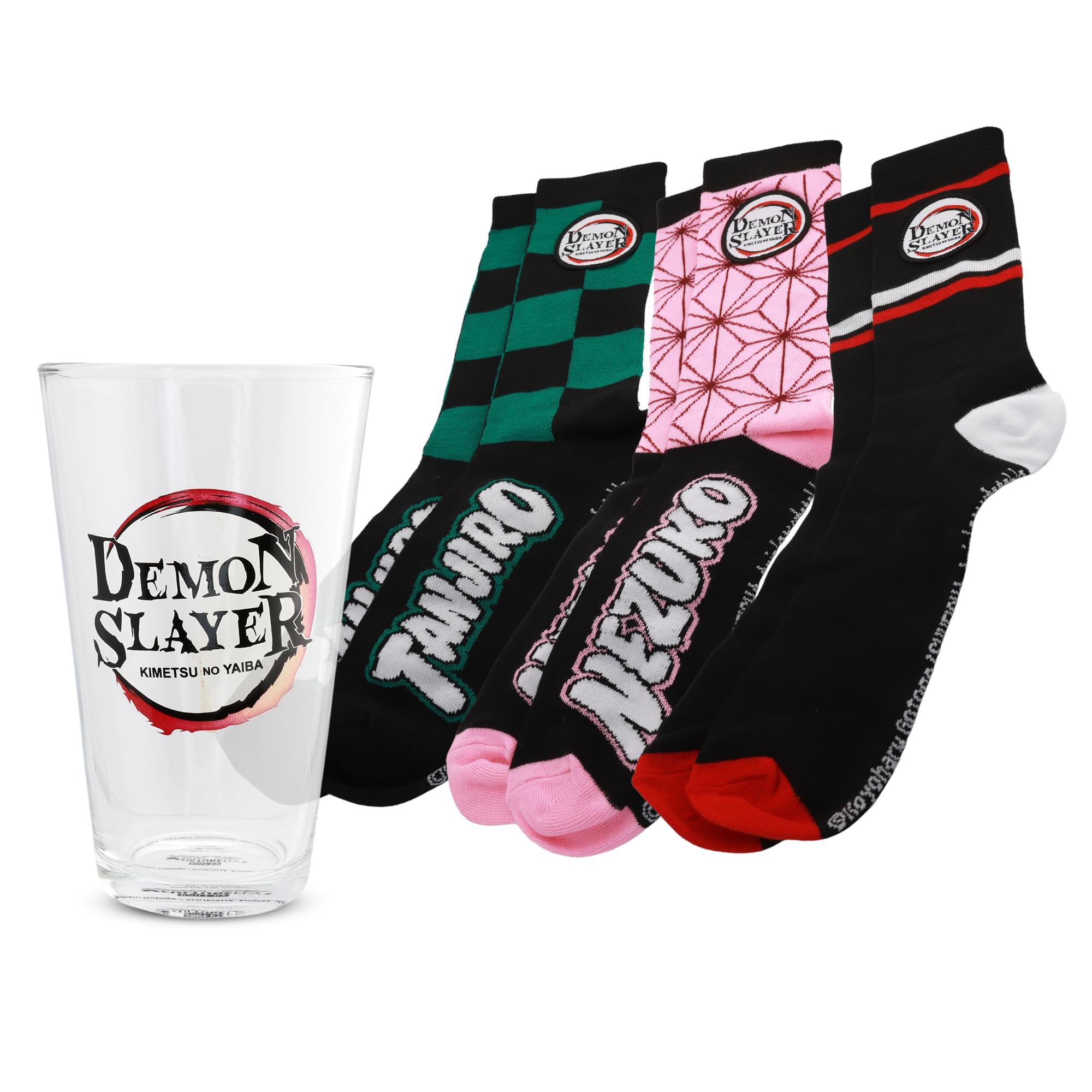 Demon Slayer Pint Glass and Sock Bundle | Free Shipping