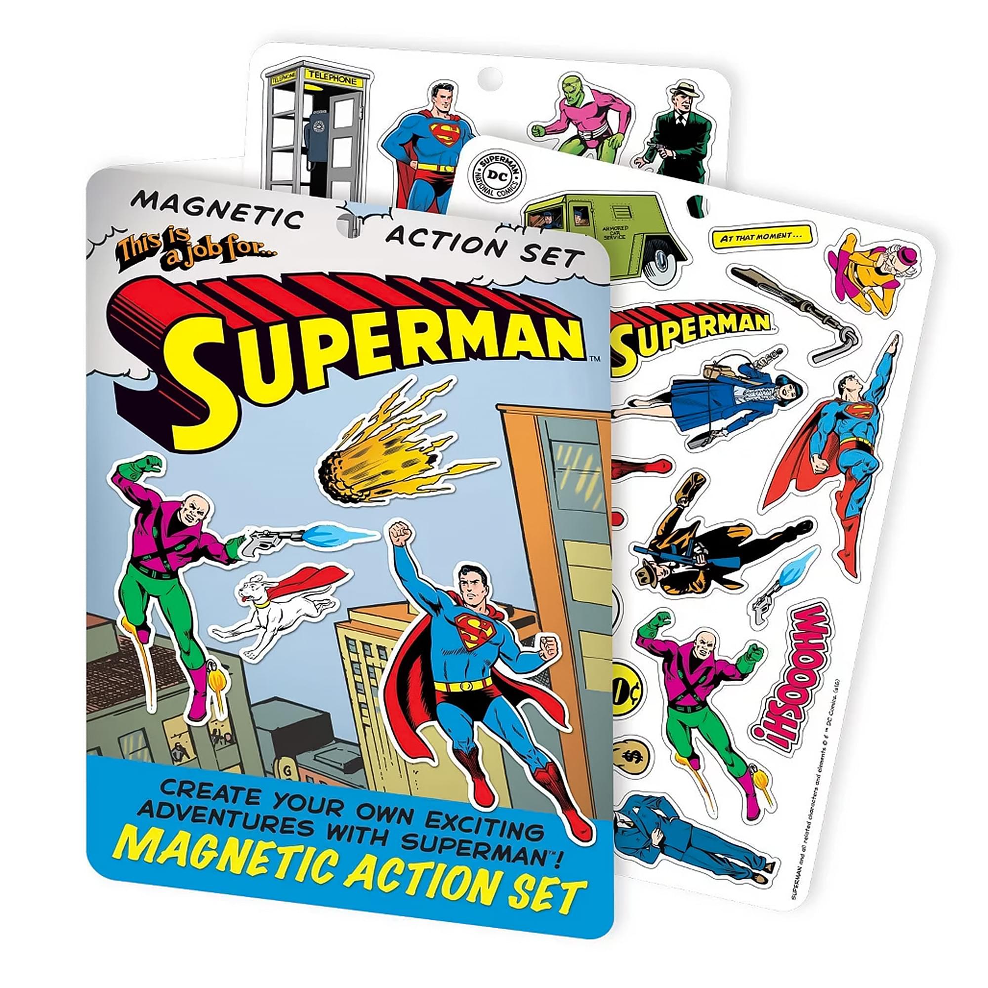Superman Magnetic Action Set, 2 Sheets | Free Shipping