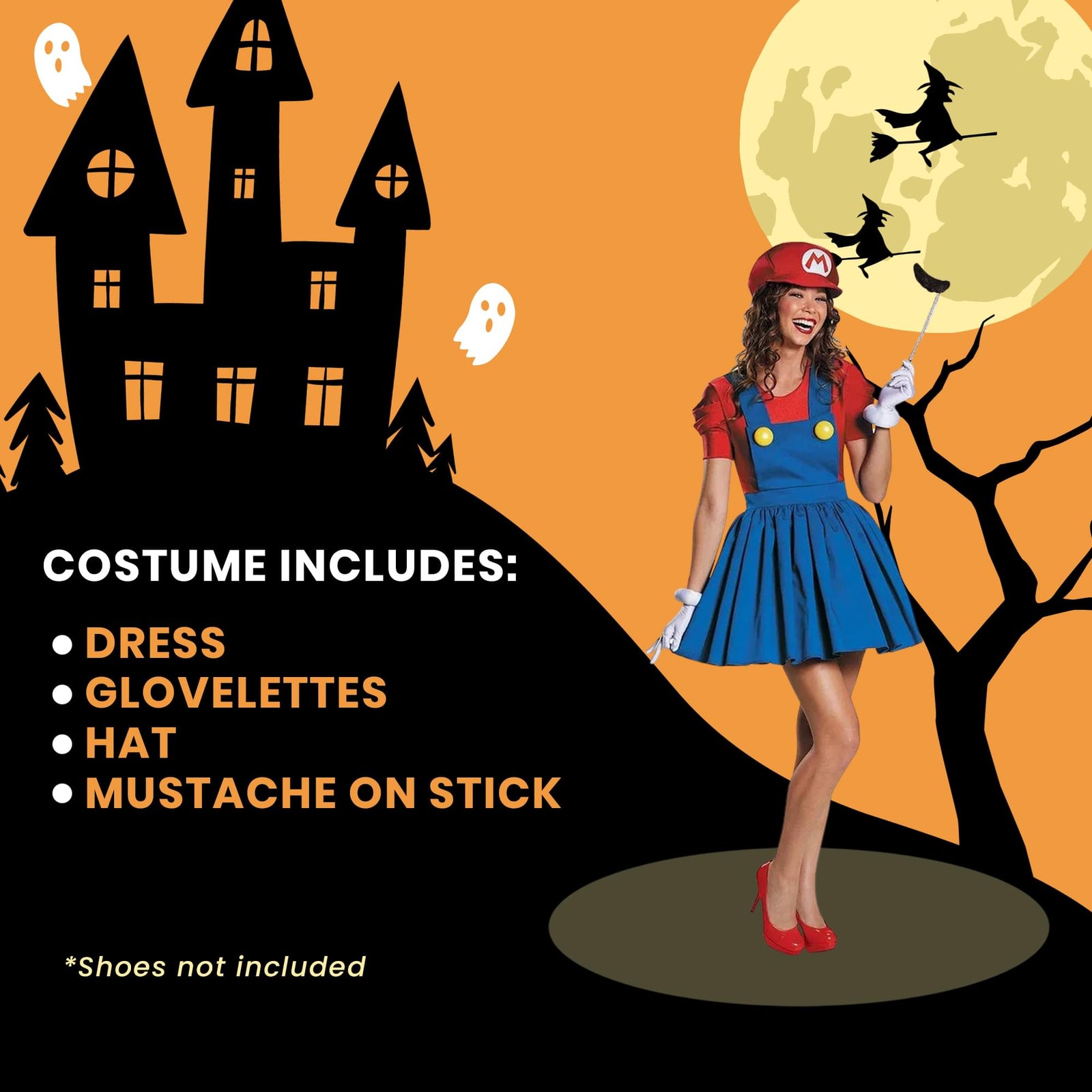 Super Mario Bros Women's Mario Costume Dress | Free Shipping