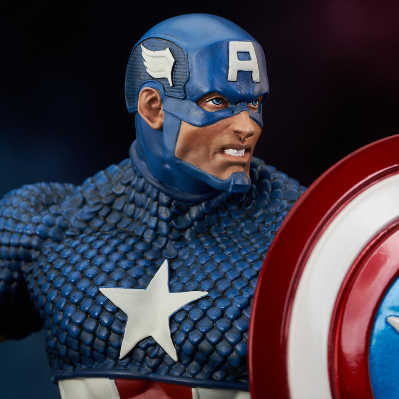 Marvel Captain America 6 Inch Resin Bust | Free Shipping
