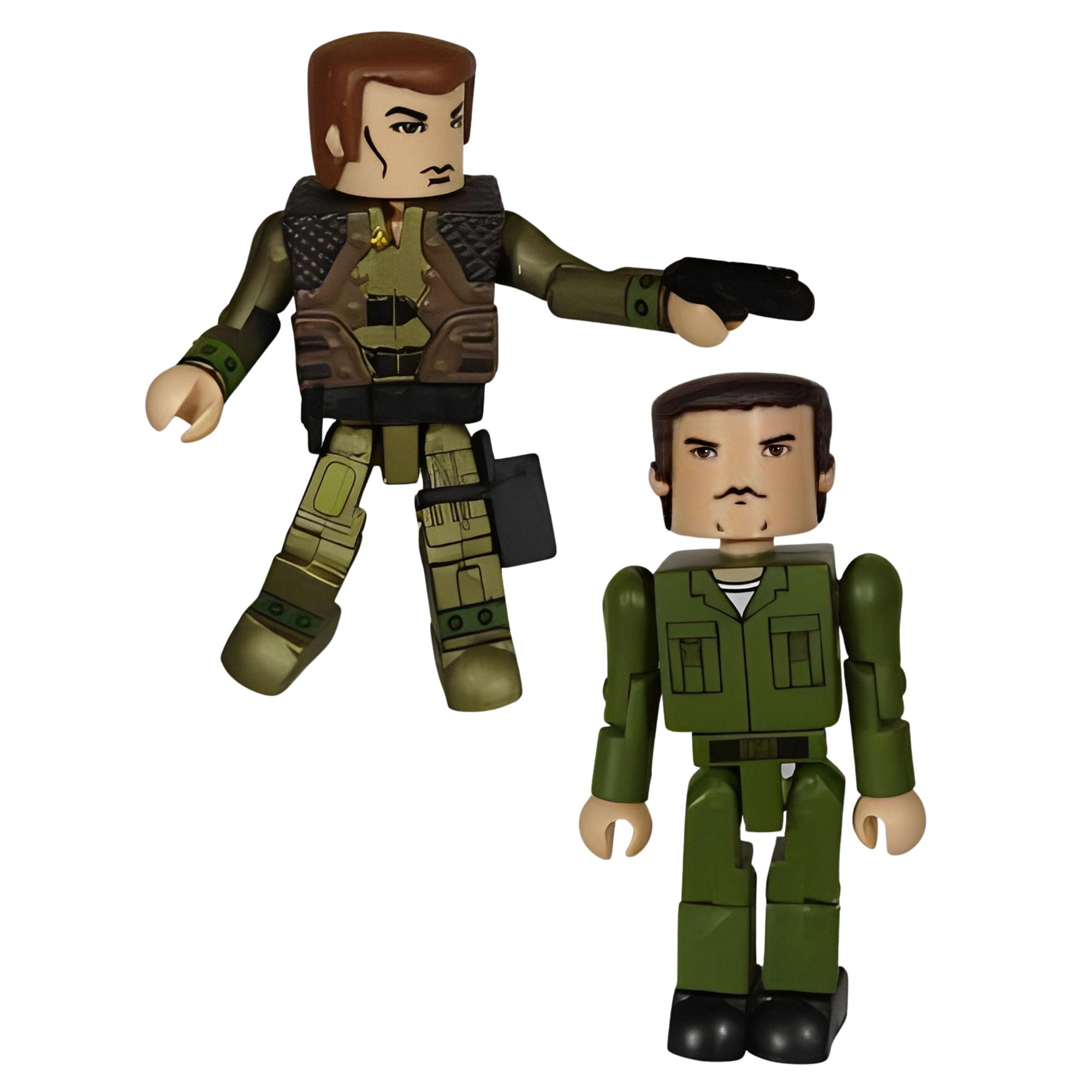Battlestar Galactica Minimates Lt. Helo & Chief Galen Tyrol | Free Shi