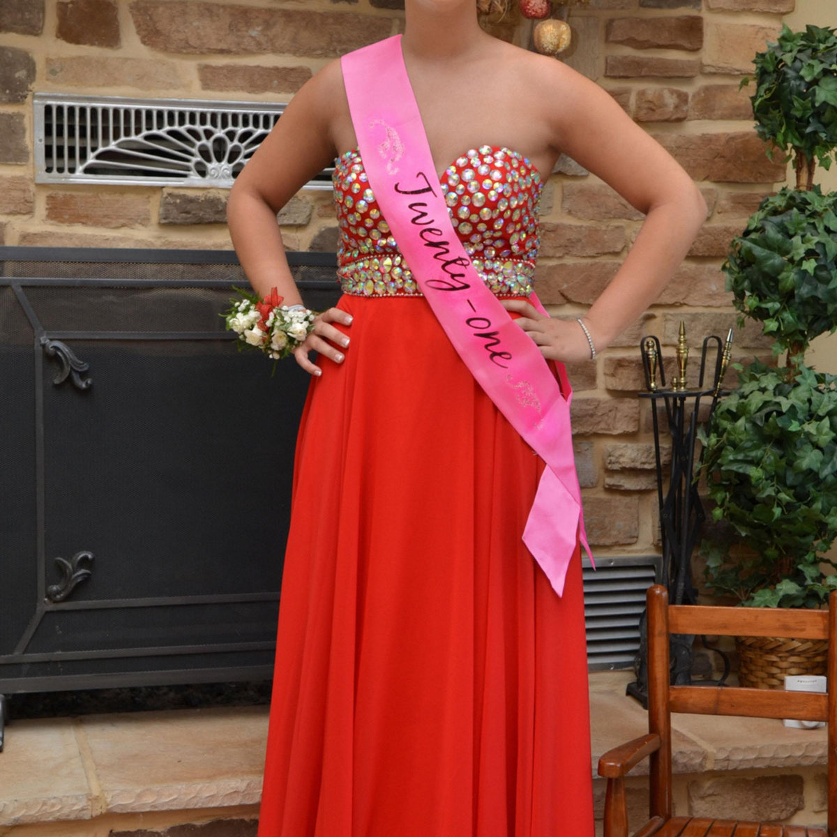 Birthday Sash "Twenty-One" Hot Pink One Size | Free Shipping