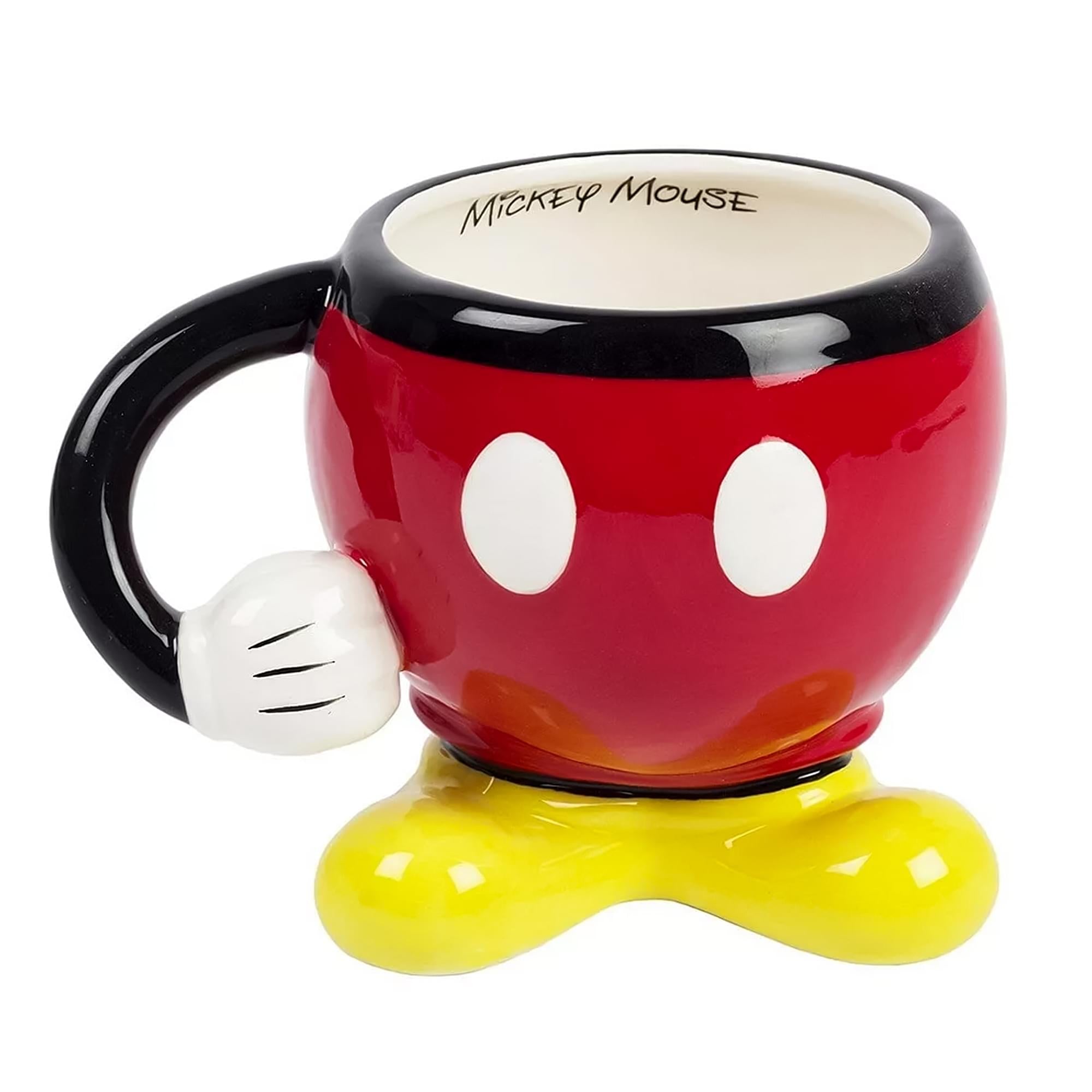 Disney Mickey Mouse Red Molded Mug with Arm | Free Shipping
