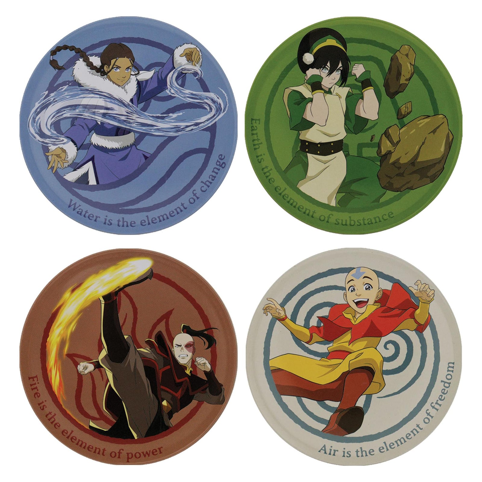 Avatar Last Airbender Metal Coaster Set of 4 | Free Shipping