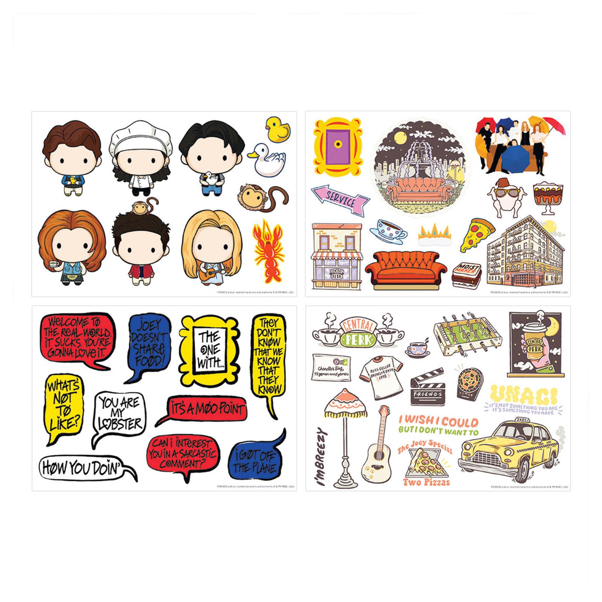Friends Tech Decals | 48 Reusable Stickers | Free Shipping