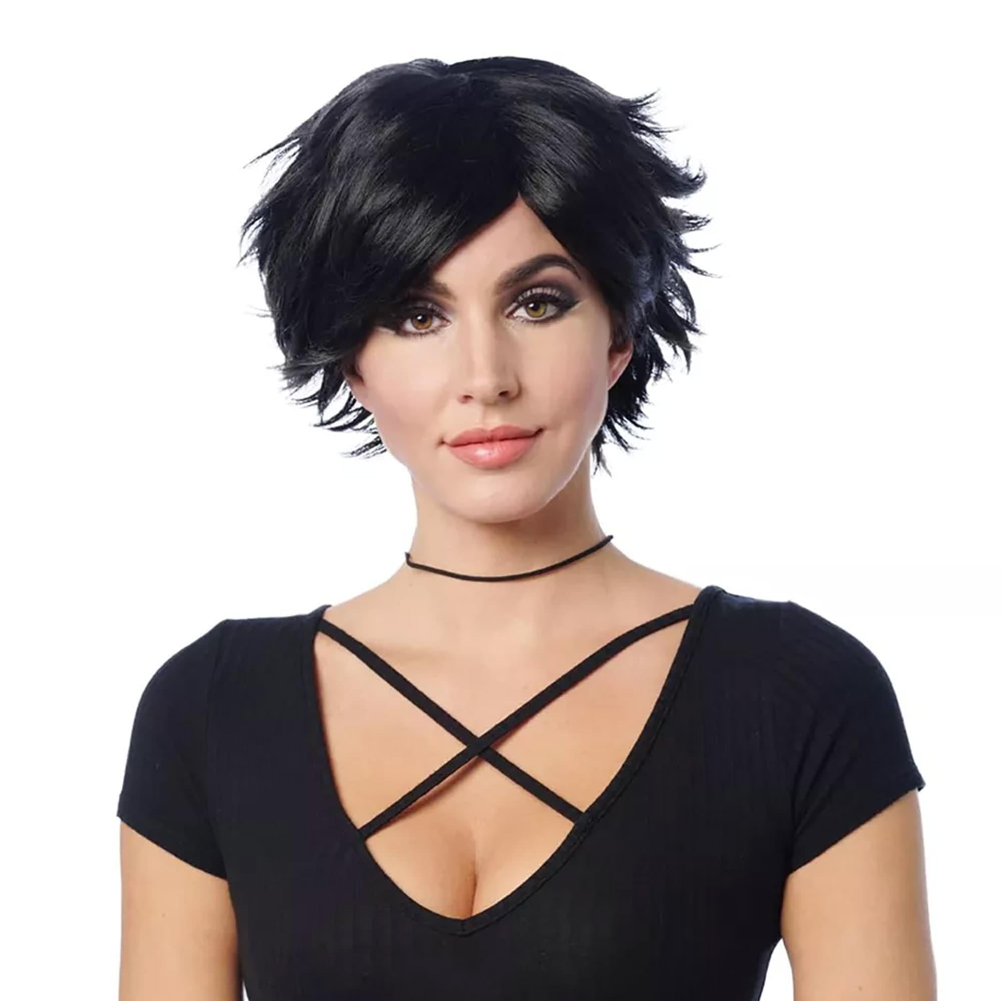 Spiky Short Black Adult Costume Wig | Free Shipping