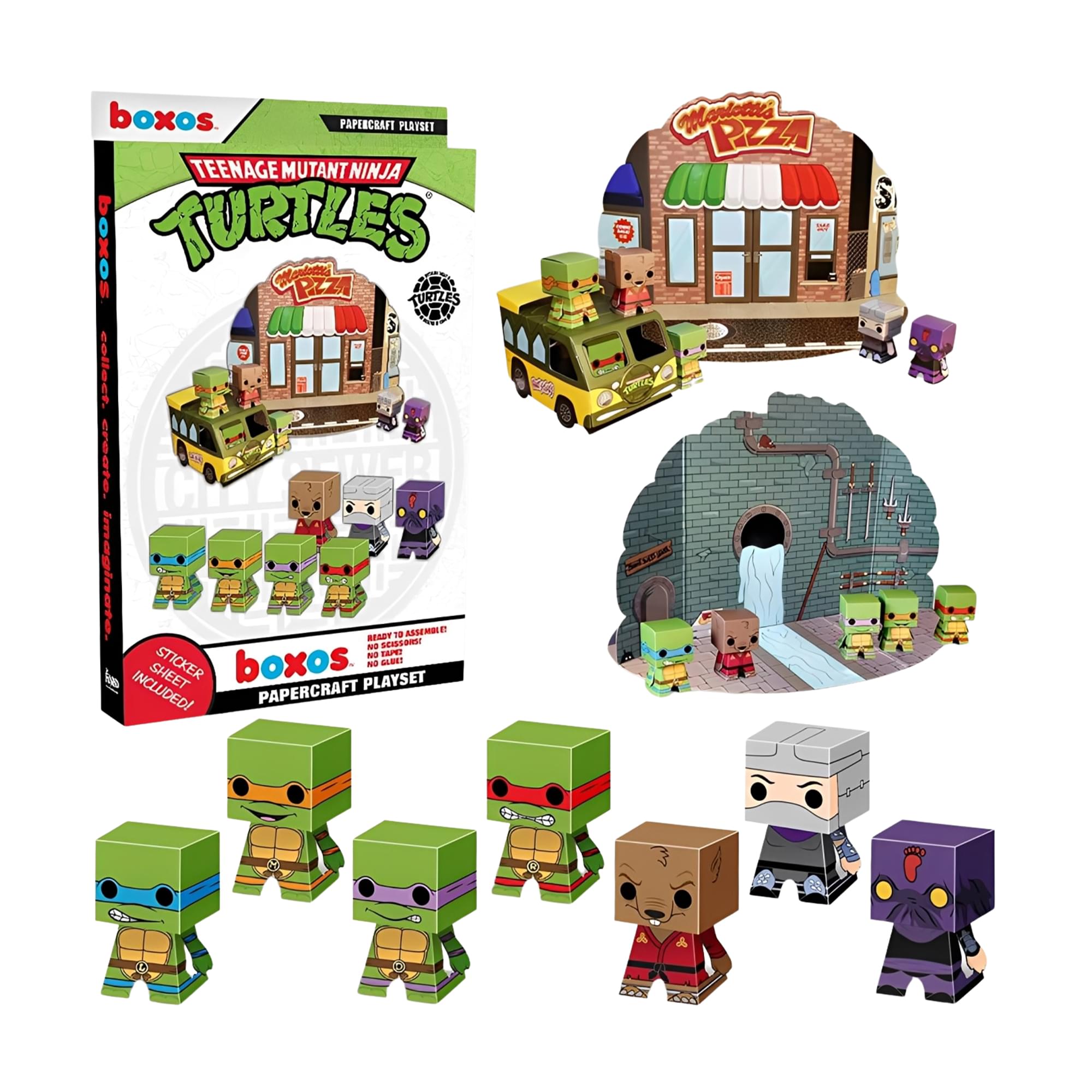 Teenage Mutant Ninja Turtle Papercraft Activity Playset | Free Shippin