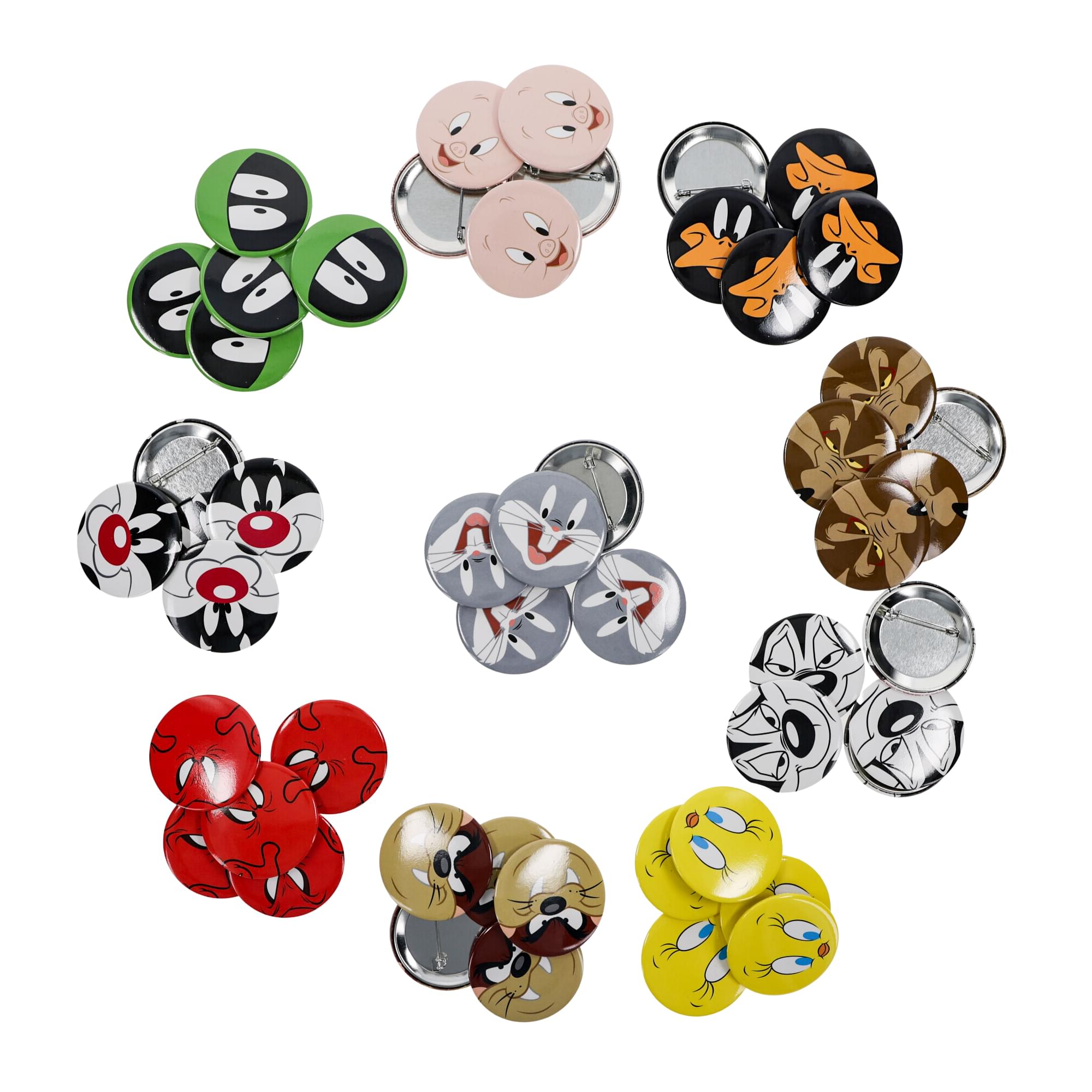 Looney Toons Characters 10-Piece Button Pin Set | Free Shipping