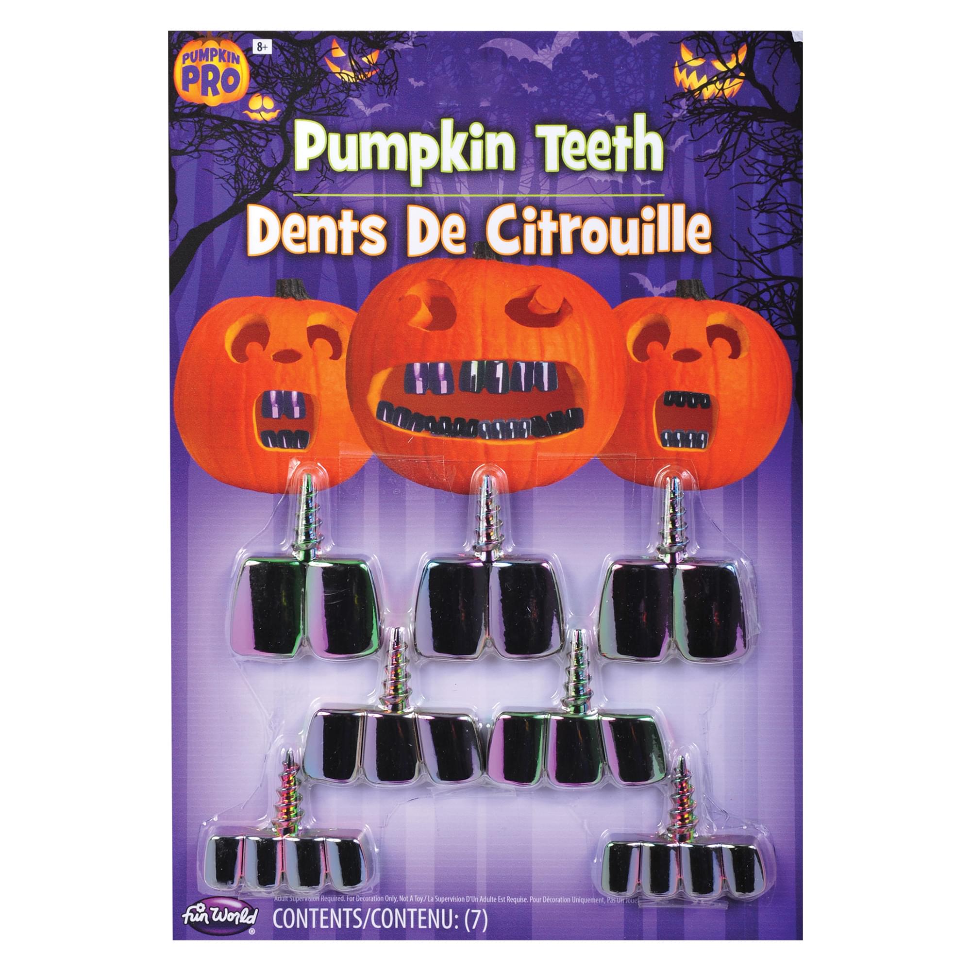 Oil Slick Pumpkin Decorating Teeth | Buck Teeth | Free Shipping