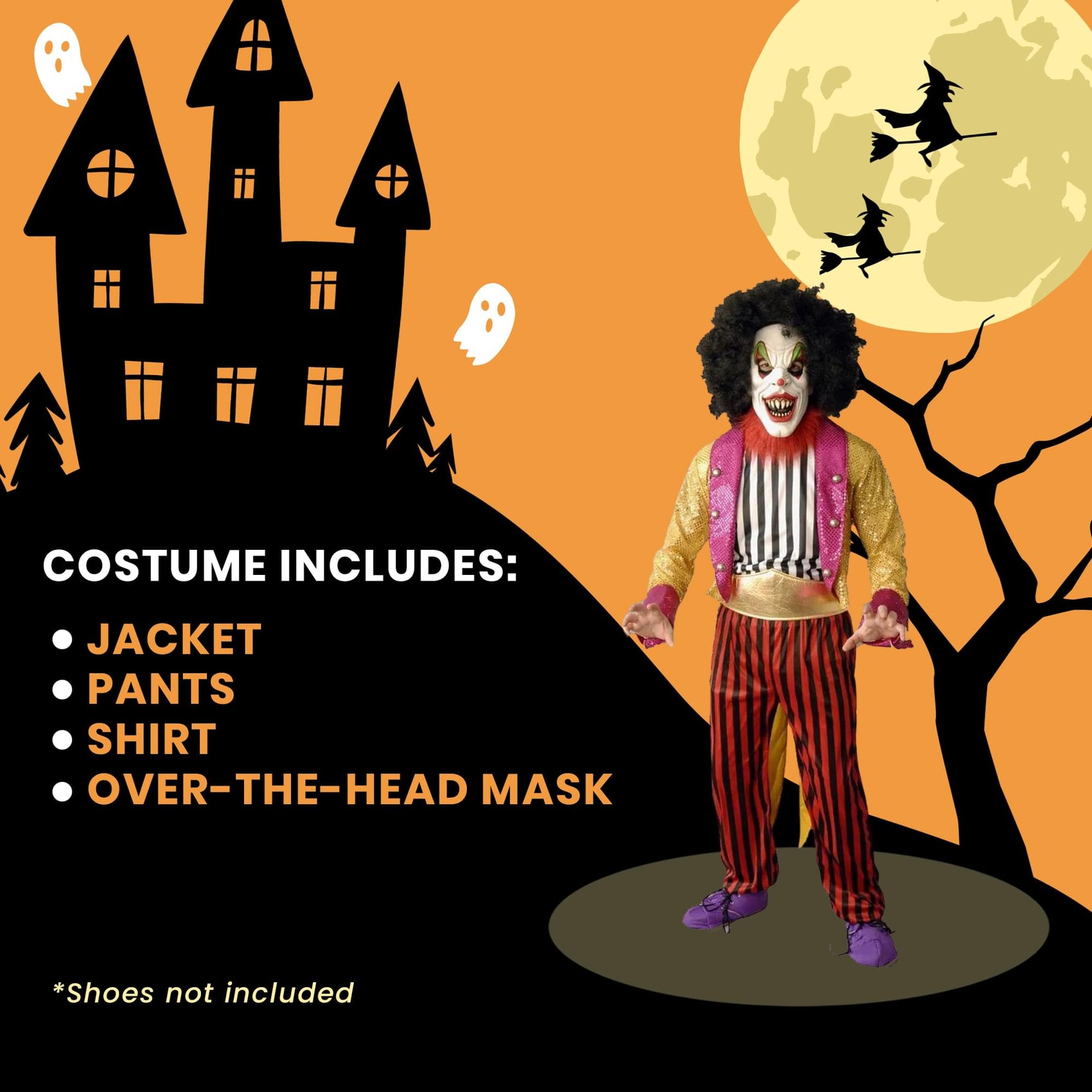 Puppet Master Killjoy Costume With Mask Adult | Free Shipping