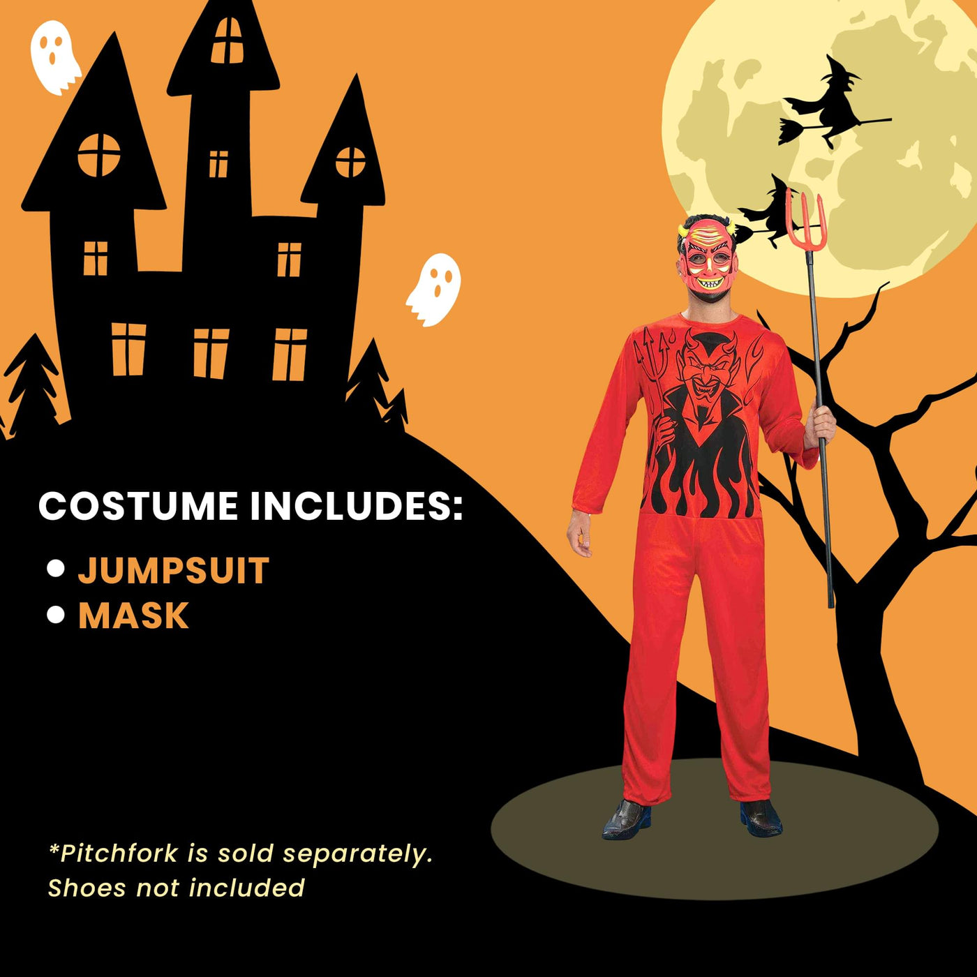 Retro Classic Red Devil Costume Adult | Free Shipping