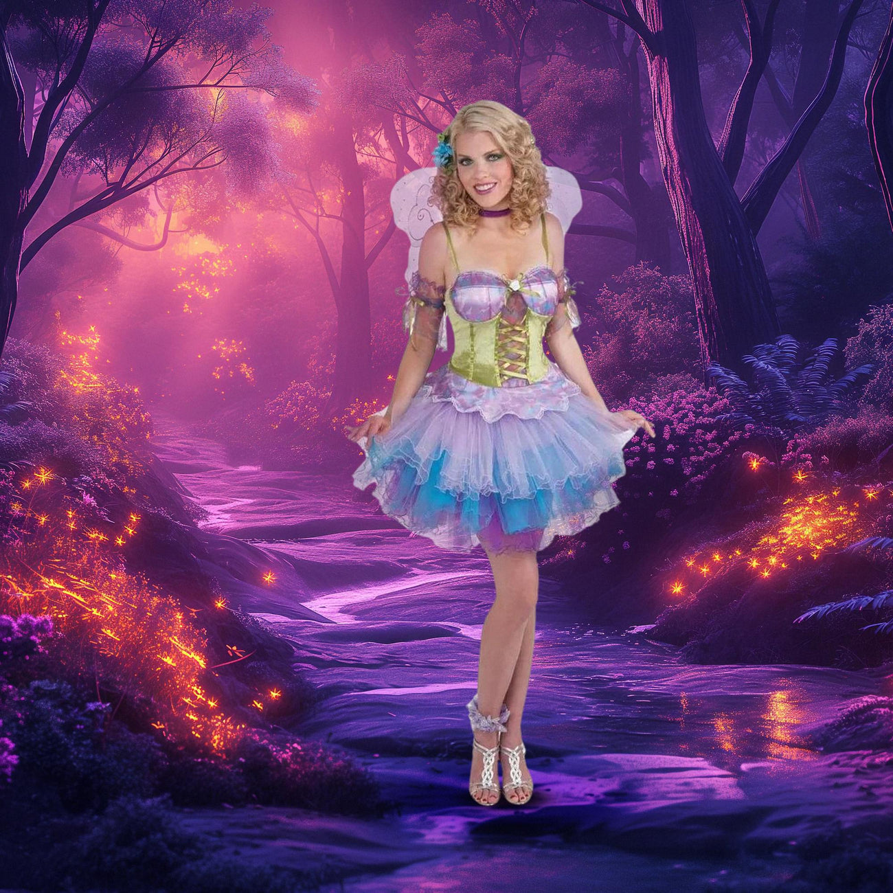 Spring Daydream Fairy Dress Costume w/Armbands Adult | Free Shipping