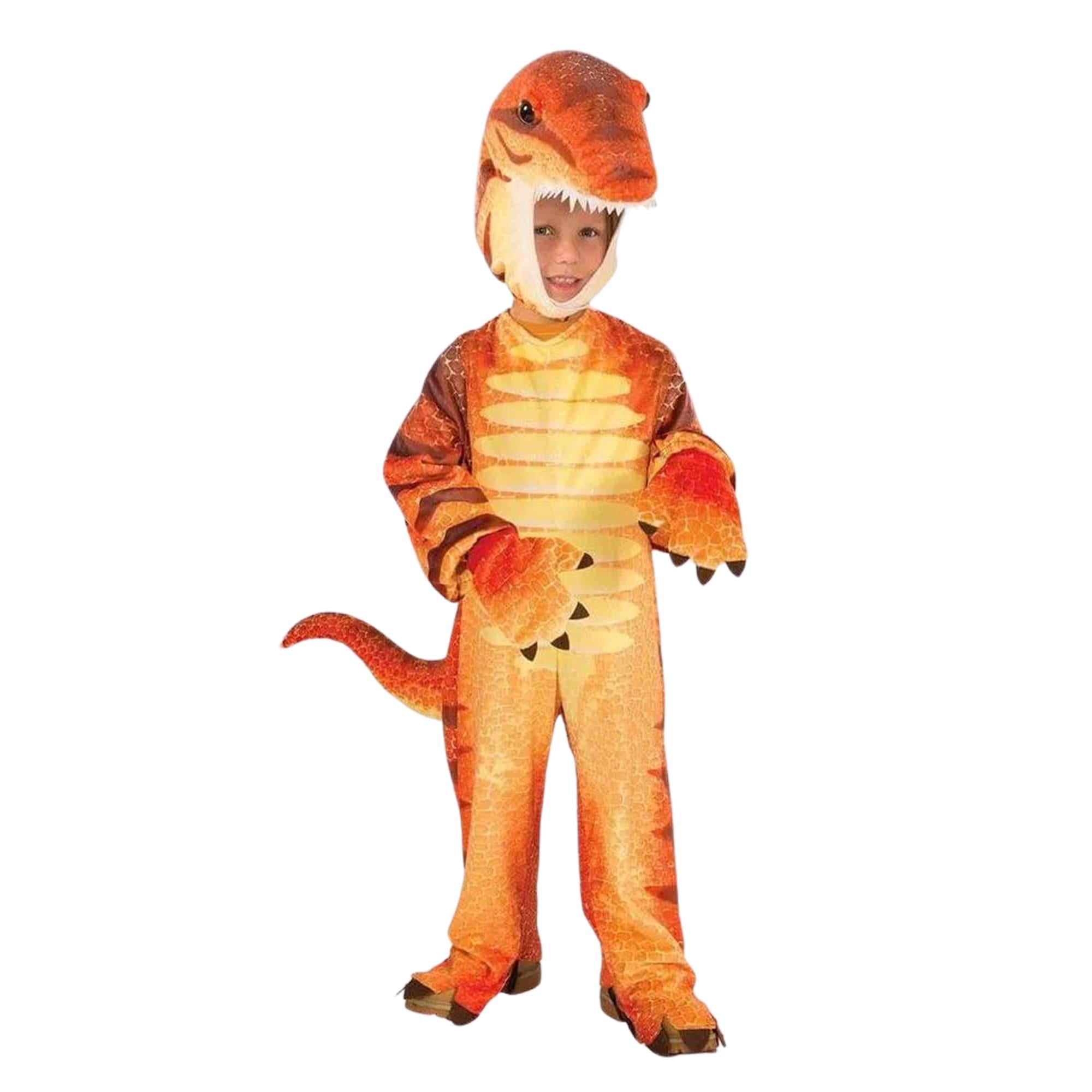 Plush Orange Raptor Dinosaur Costume Child Toddler | Free Shipping