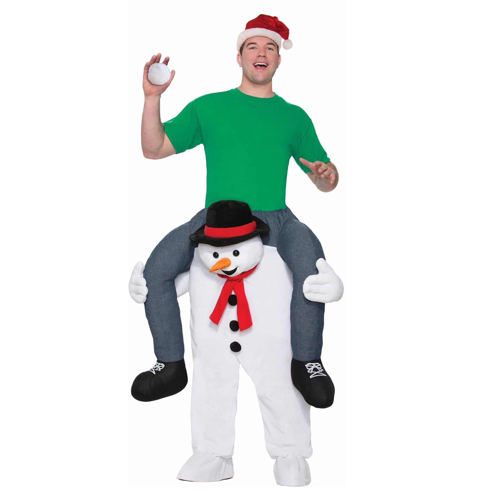Shoulder Riding Adult Costume: Snowman | Free Shipping