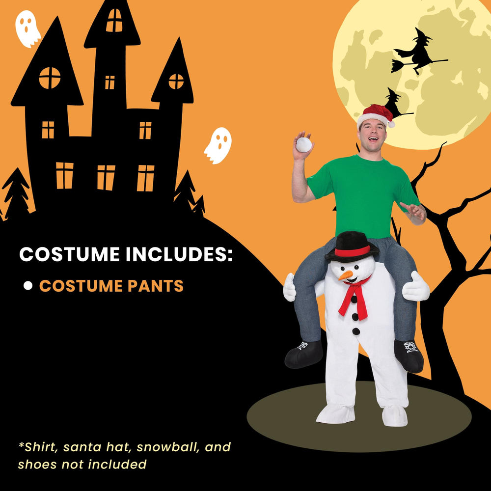 Shoulder Riding Adult Costume: Snowman | Free Shipping