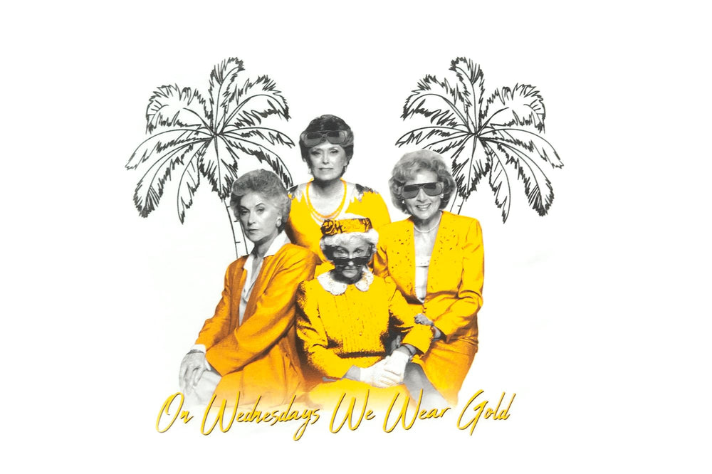 The Golden Girls Gold Wednesday Mens White T-Shirt | Free Shipping