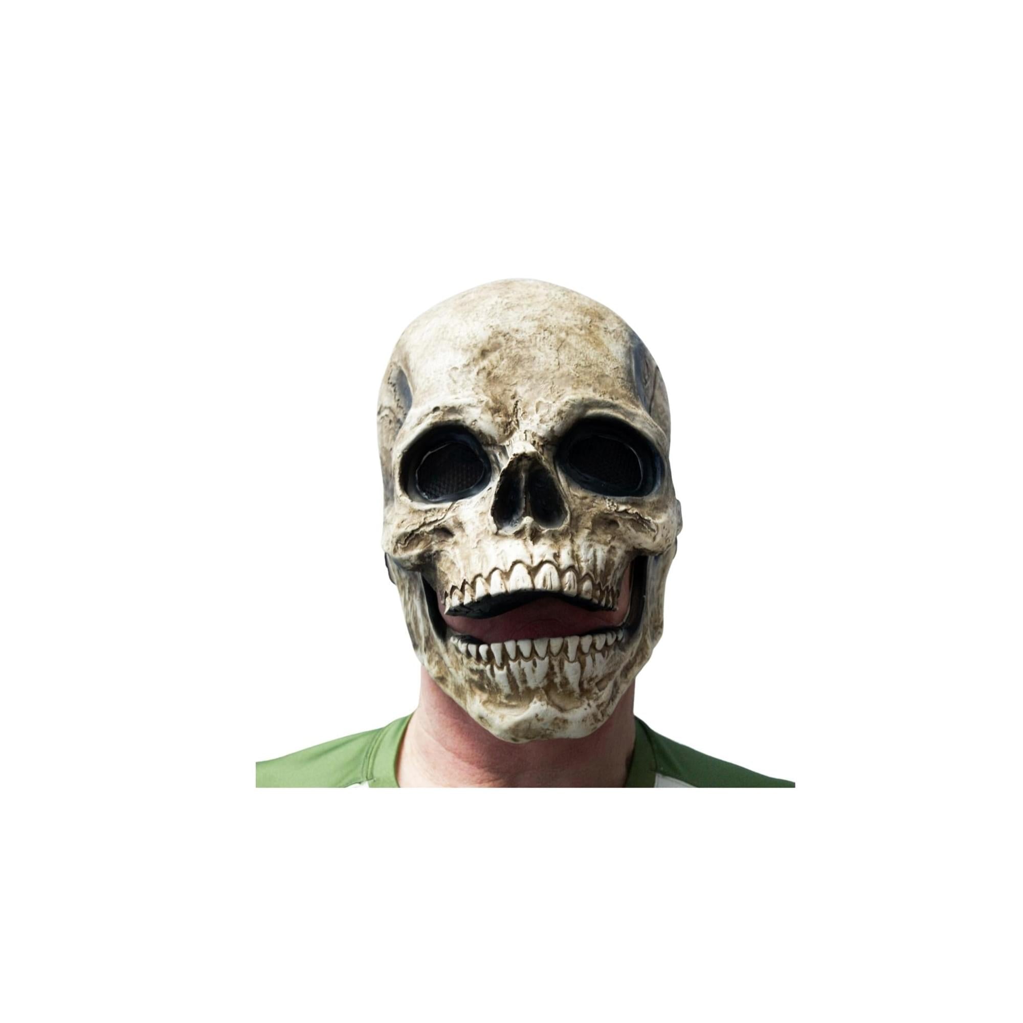 Latex Moving Mouth Skull Adult Costume Mask | Free Shipping