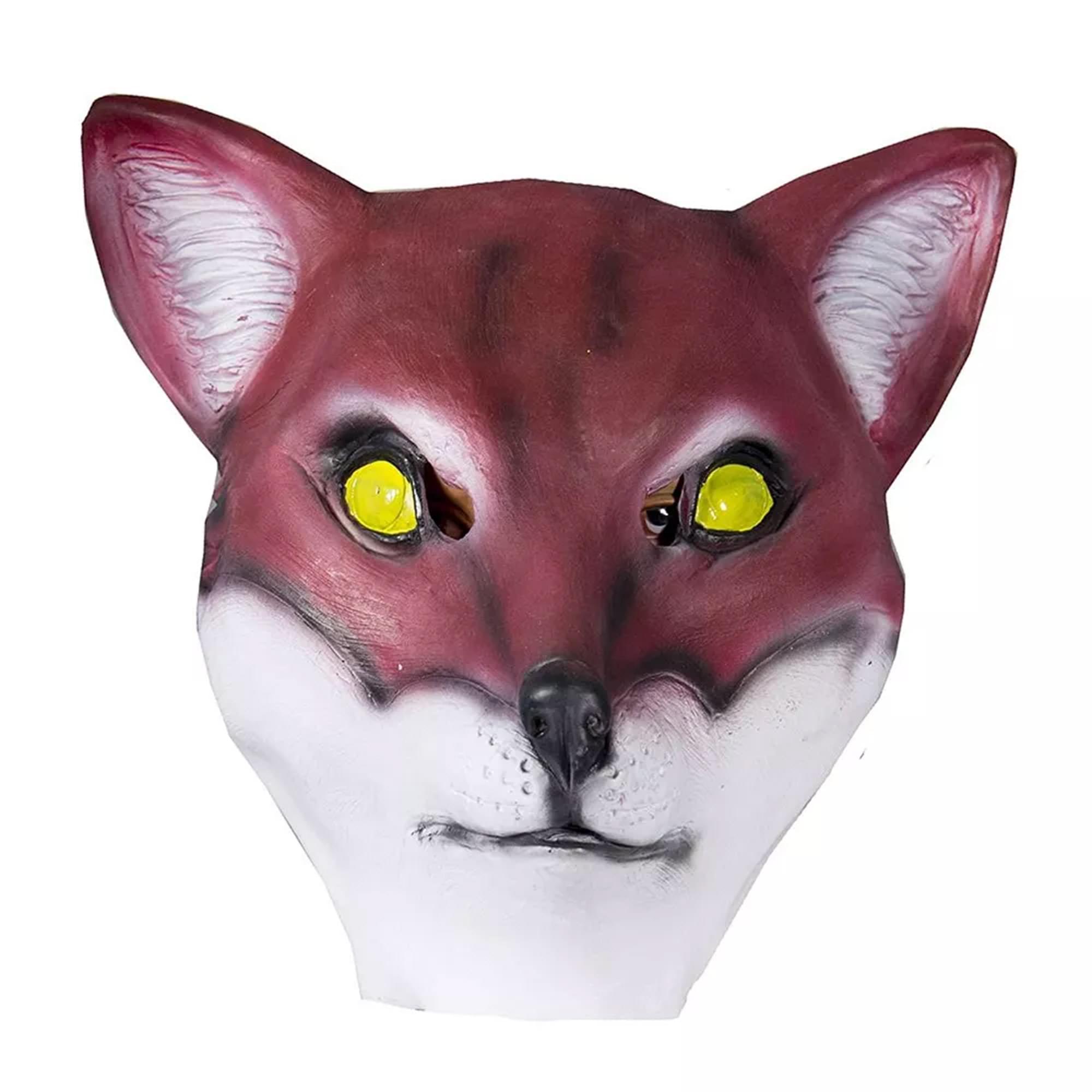 Red Fox Animal Full Face Adult Costume Mask | Free Shipping