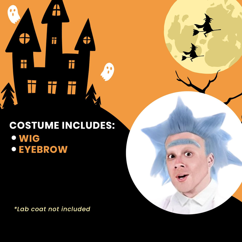 Rick & Morty Rick Wig & Eyebrow Adult Costume Set | Free Shipping