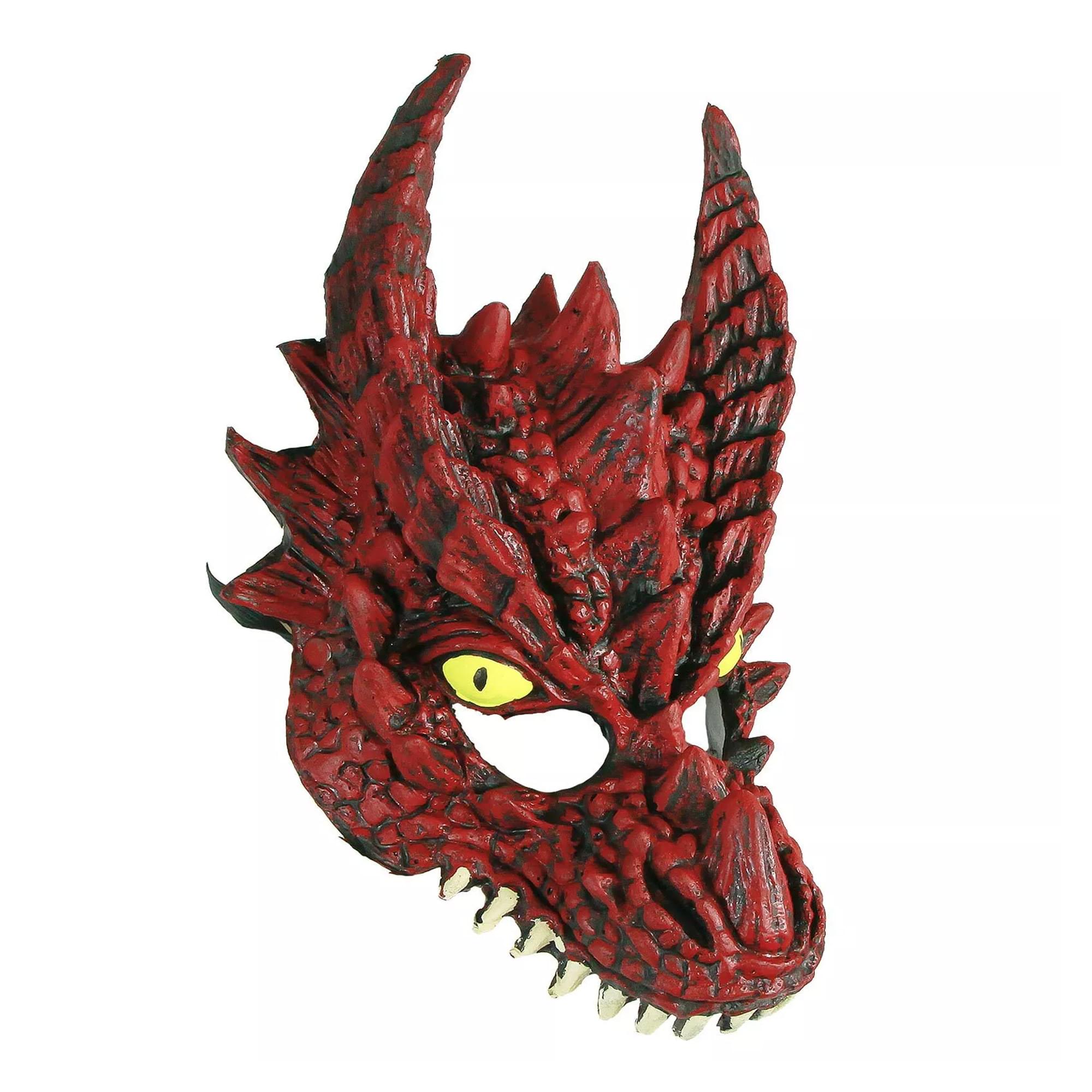 Supersoft Red Dragon Adult Costume Mask | Free Shipping