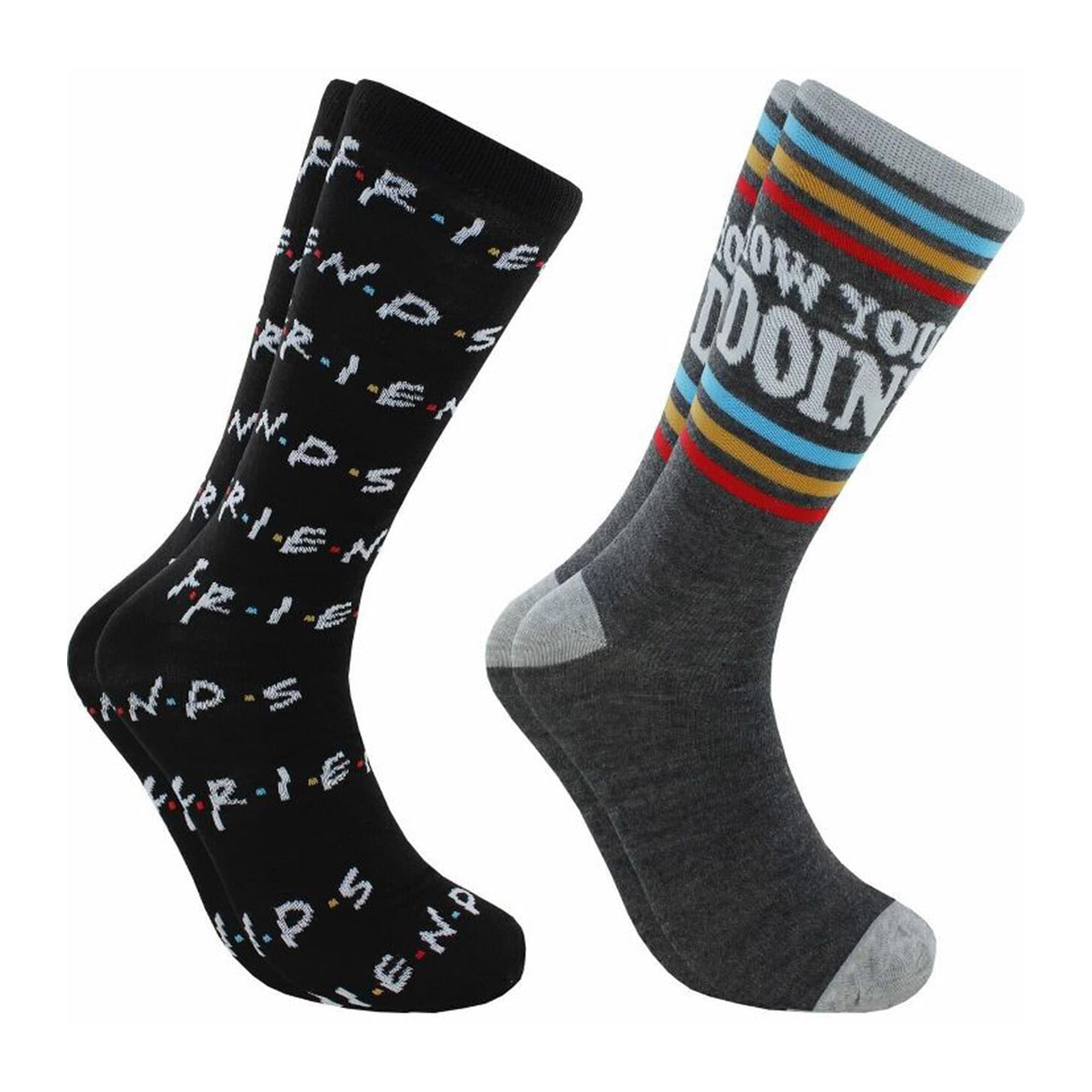 Friends Logo Crew Socks | 2 Pairs | Size 6-12 | Free Shipping