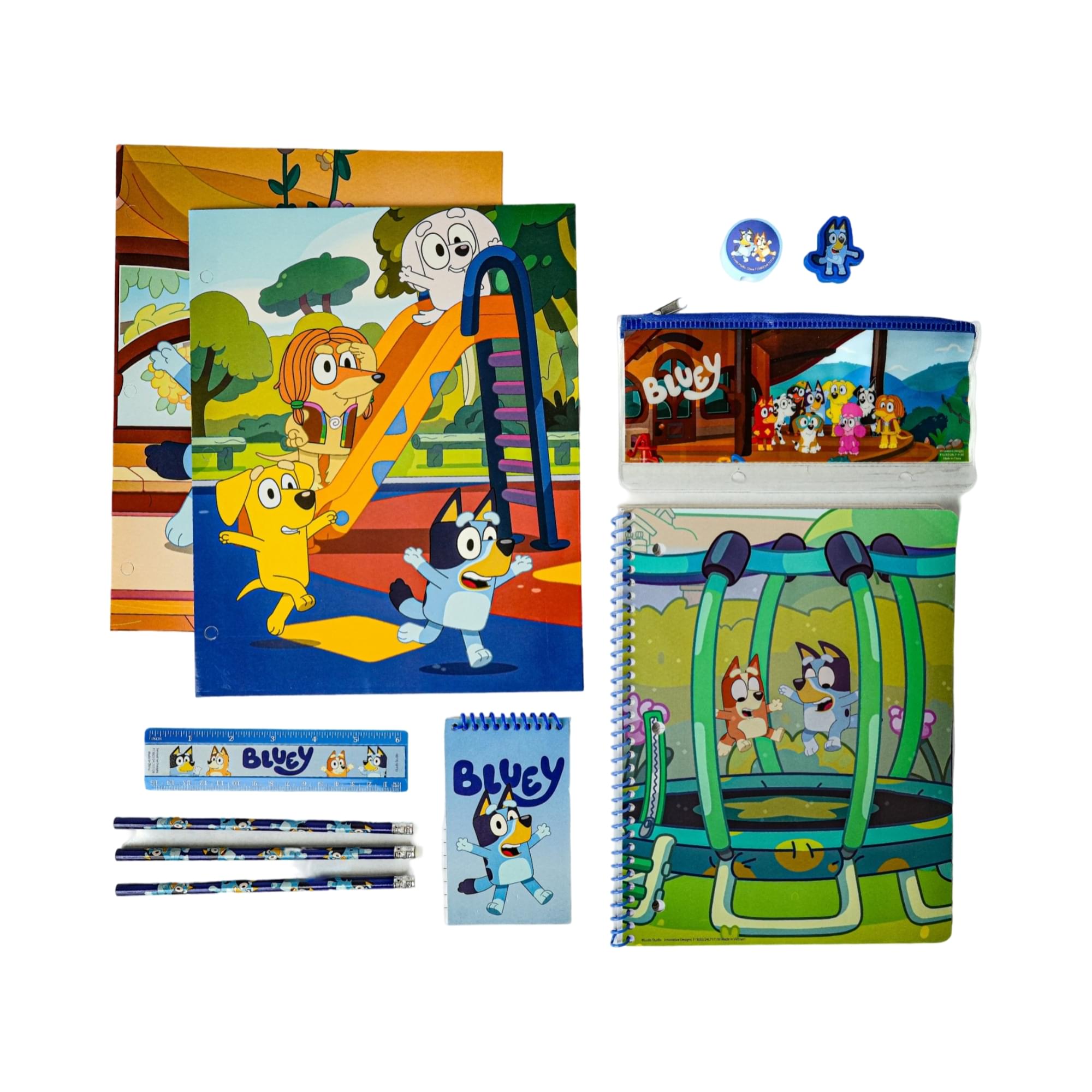 Bluey 11-Piece Back-To-School Stationary Set | Free Shipping