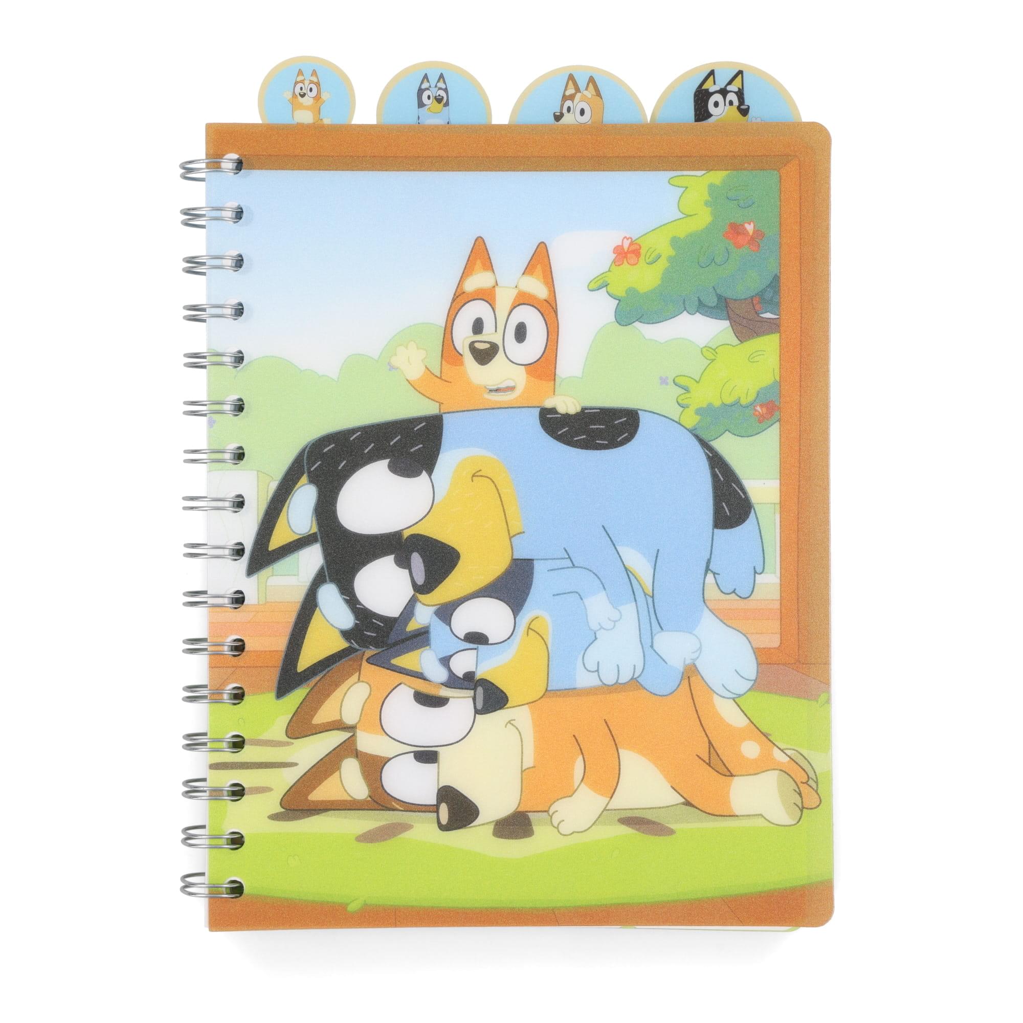 Bluey 4 Tab Spiral Bound Notebook | Free Shipping
