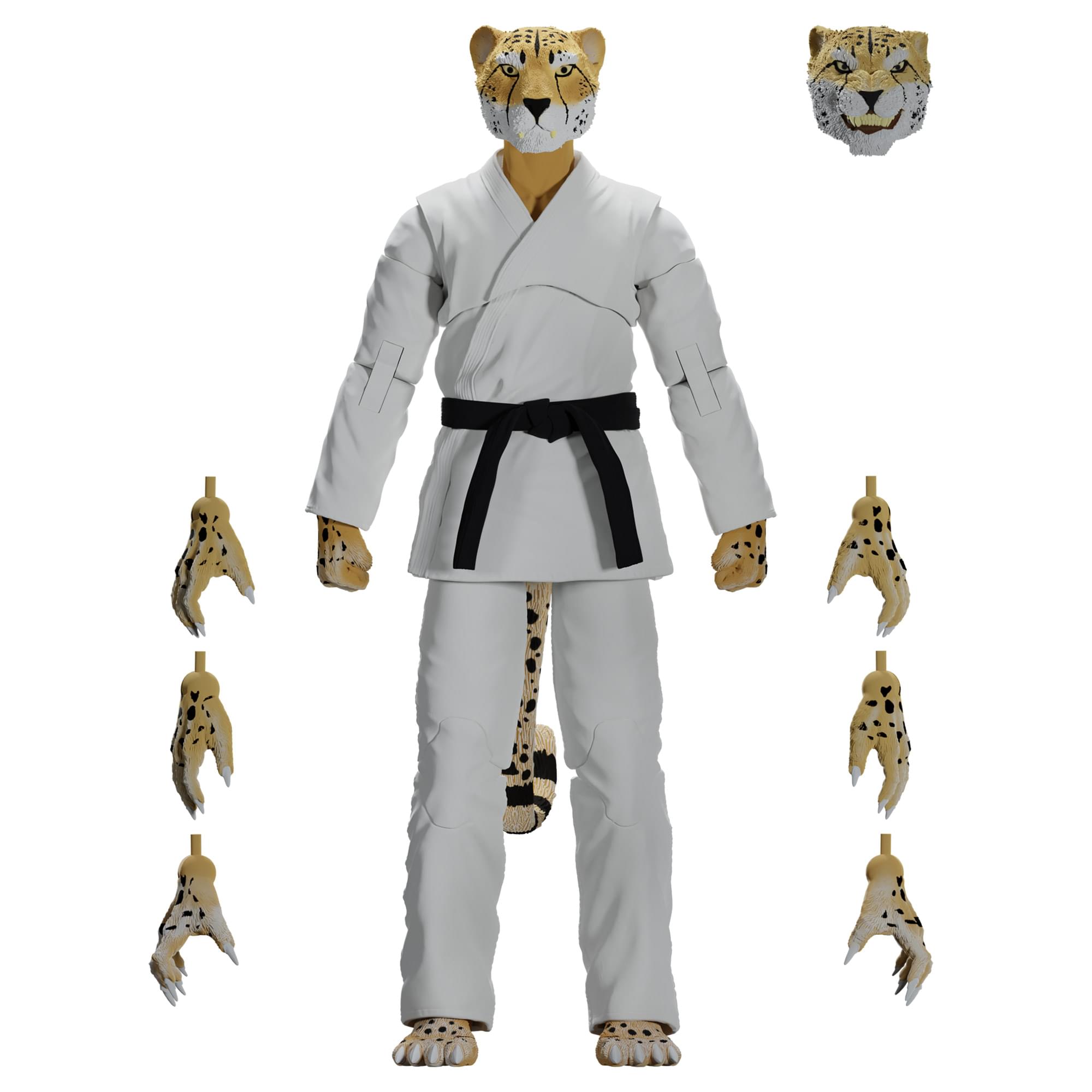 Zoo Jitsu Fighters 6 Inch Figure | Chico White Gi | Free Shipping