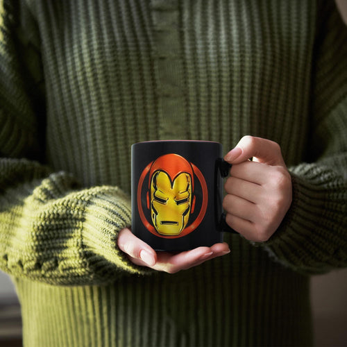 Marvel Iron Man 20oz Black Coffee Mug | Free Shipping
