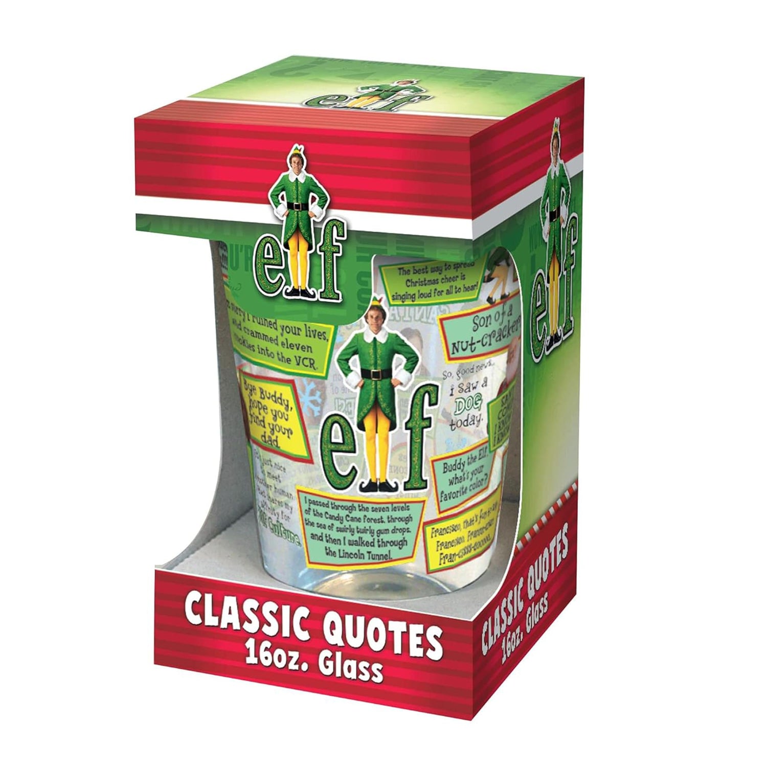 Elf The Movie Classic Quotes 16oz Pint Glass | Free Shipping