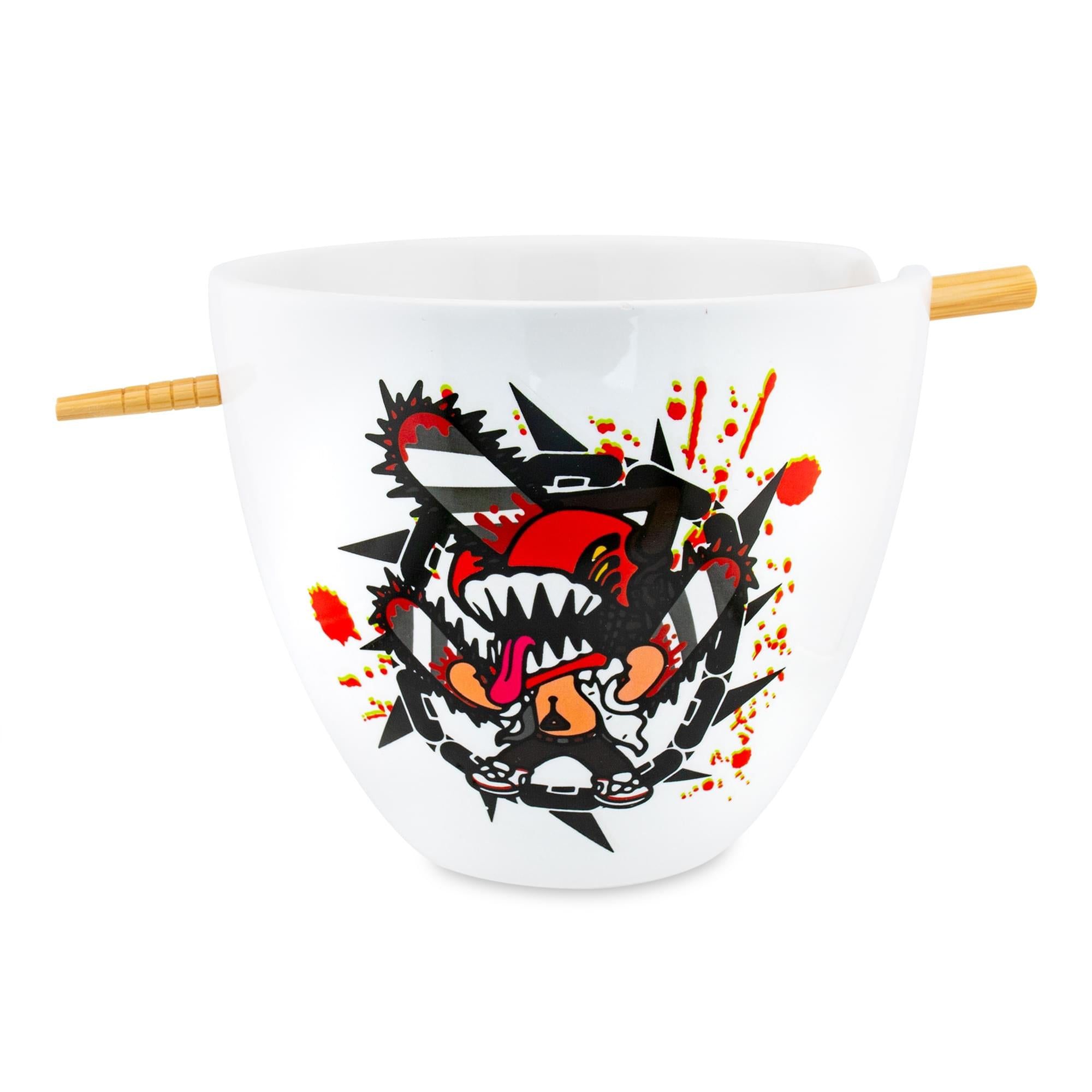 Chainsaw Man 16oz Ceramic Ramen Bowl w/ Chopsticks | Free Shipping