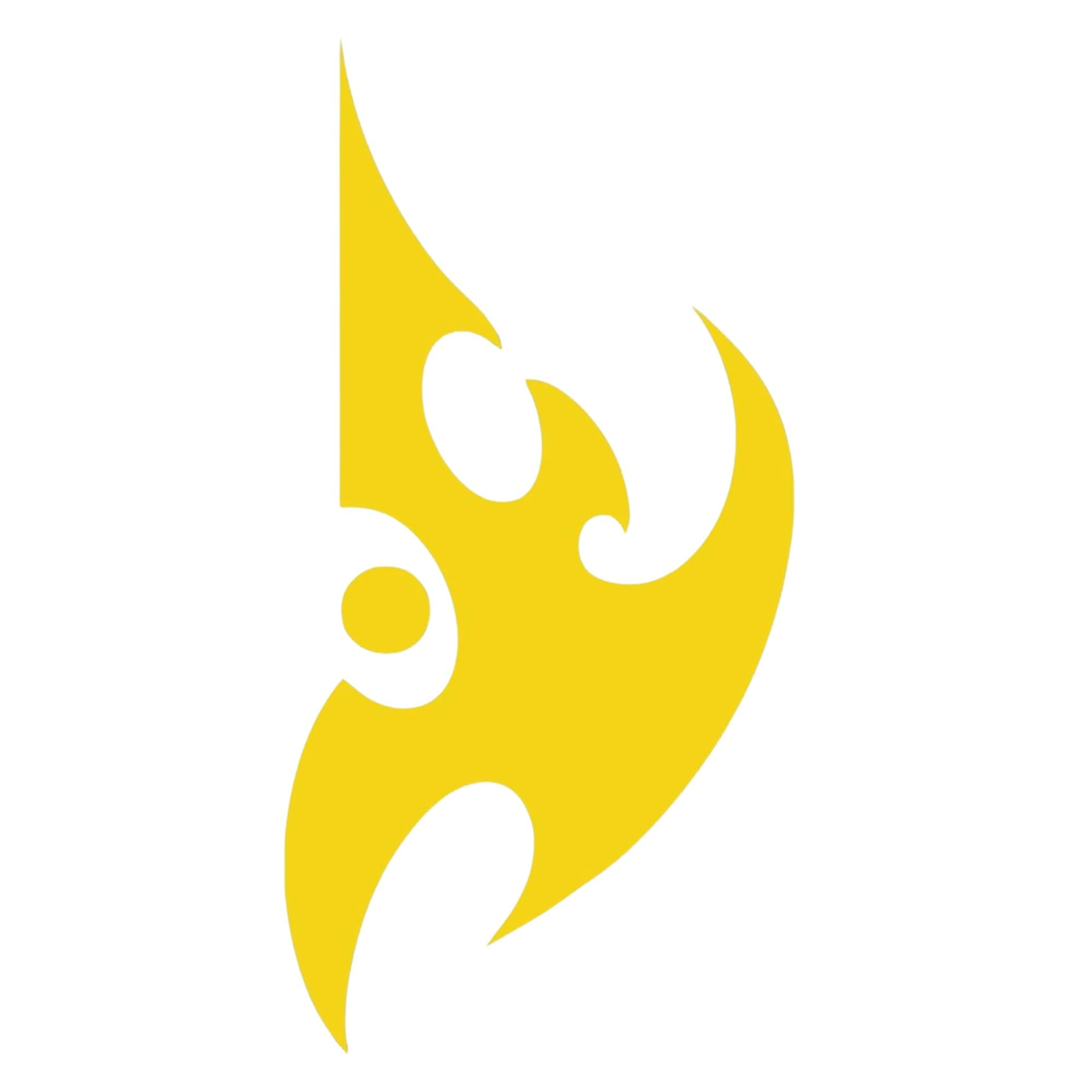 StarCraft II 5"x5" Die Cut Vinyl Sticker: Protoss, Yellow | Free Shipp