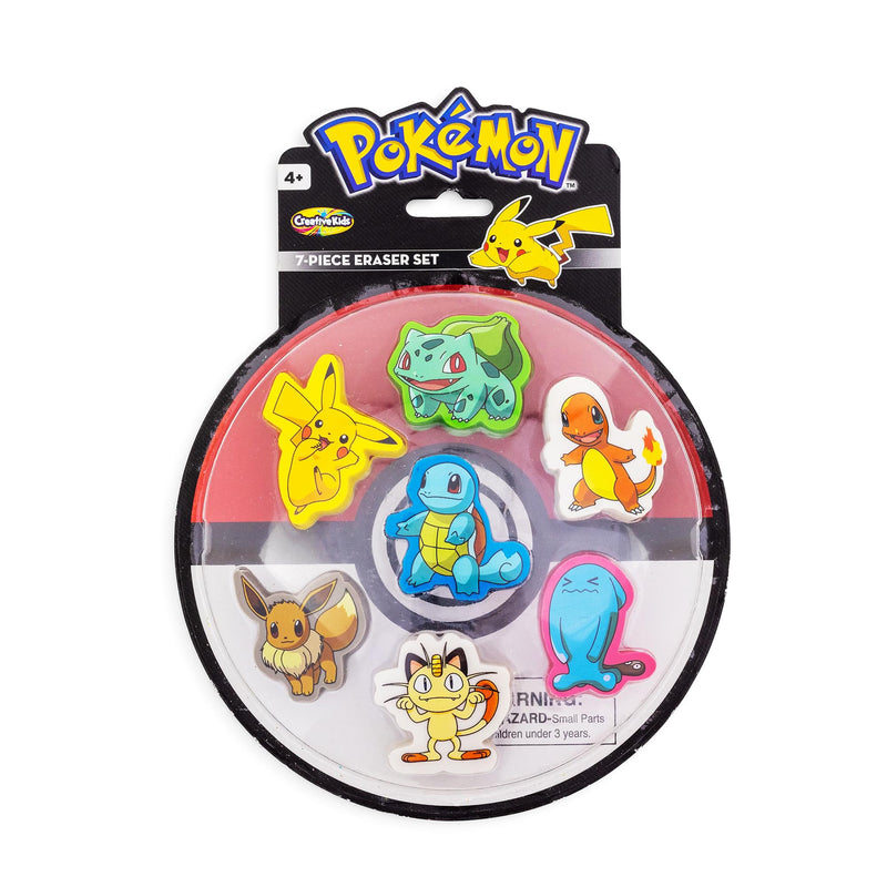Pokemon Eraser 7-Pack | Free Shipping