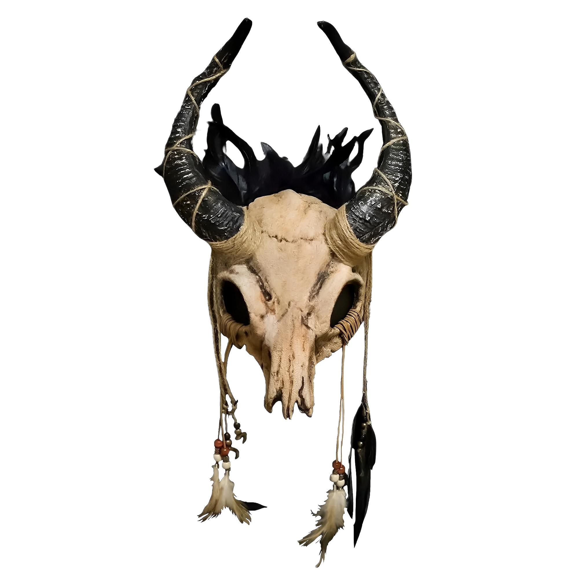Horned Demon Animal Skull Adult Costume Mask | Free Shipping