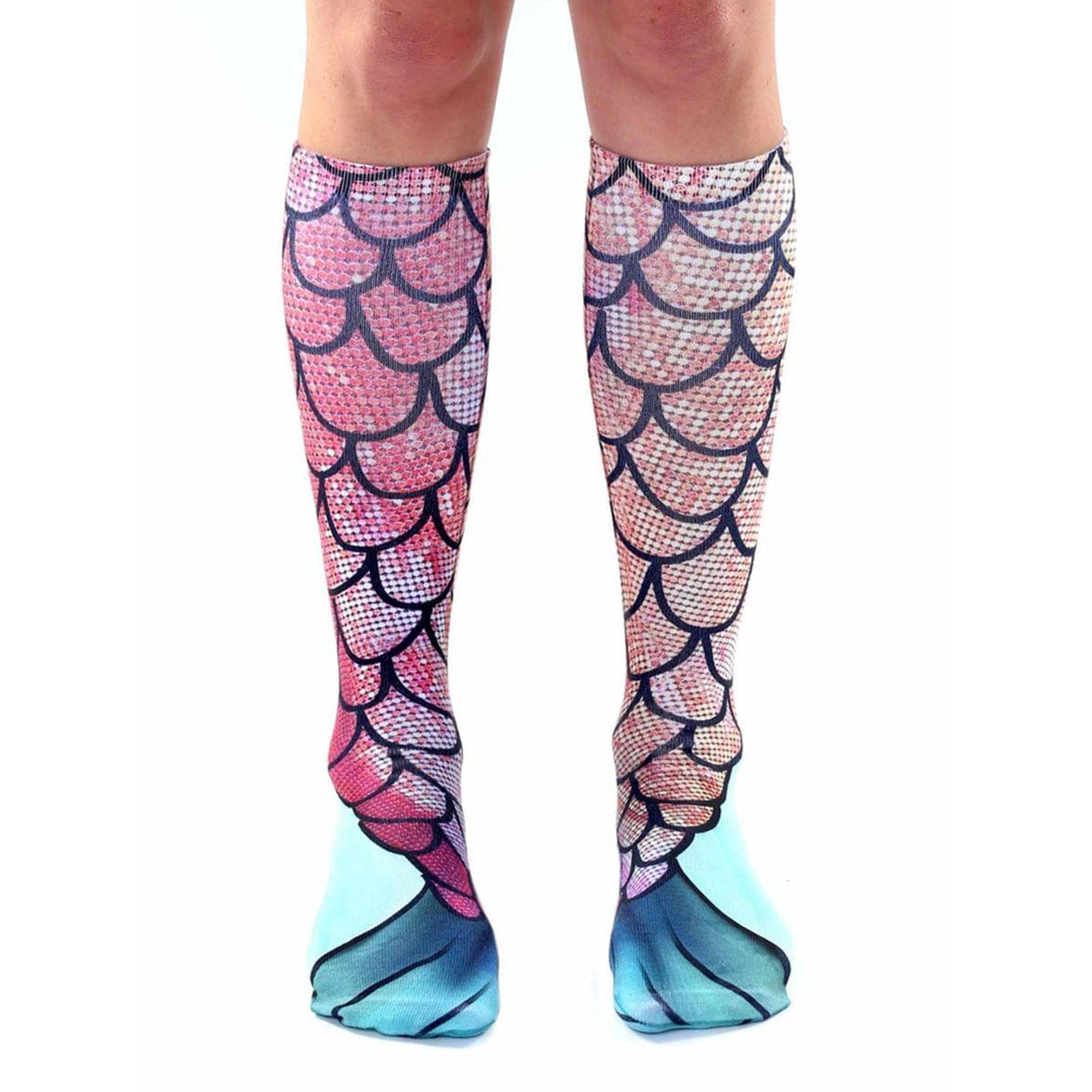 Mermaid Photo Print Knee High Socks | Free Shipping