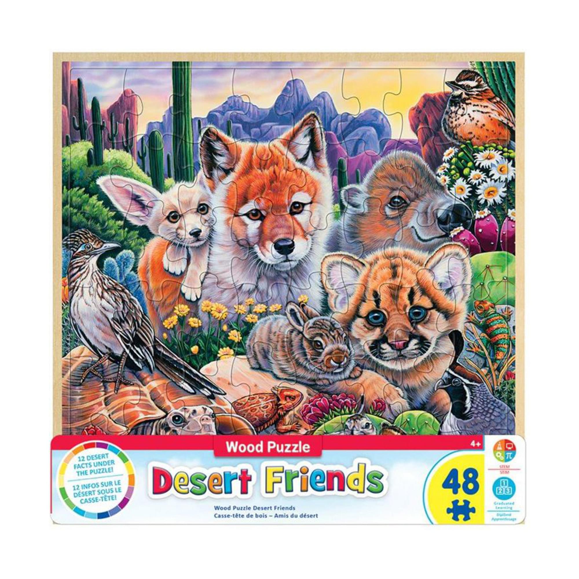 Desert Friends 48 Piece Real Wood Jigsaw Puzzle | Free Shipping